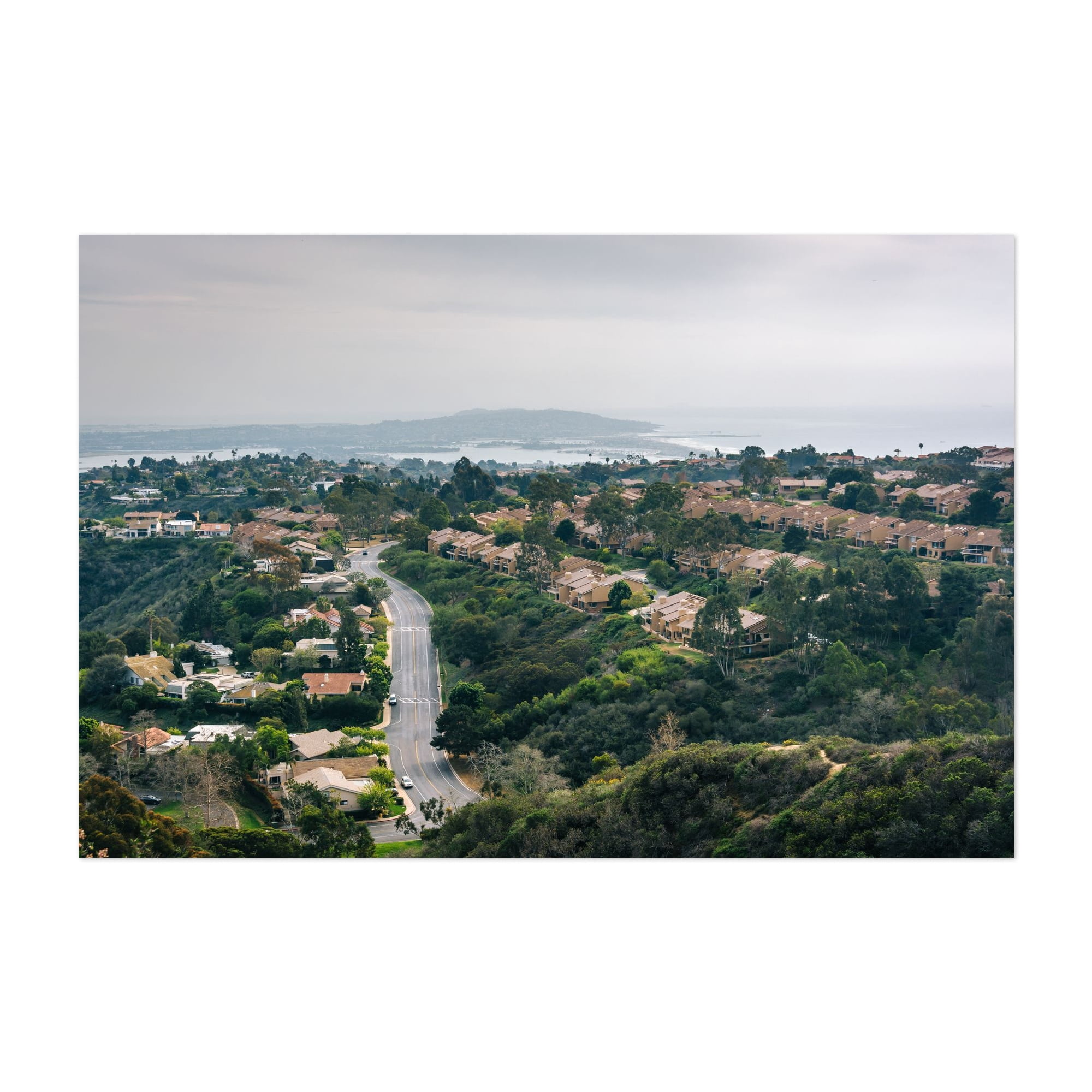 The Hills from Mount Soledad - La Jolla California Photography Coastal ...