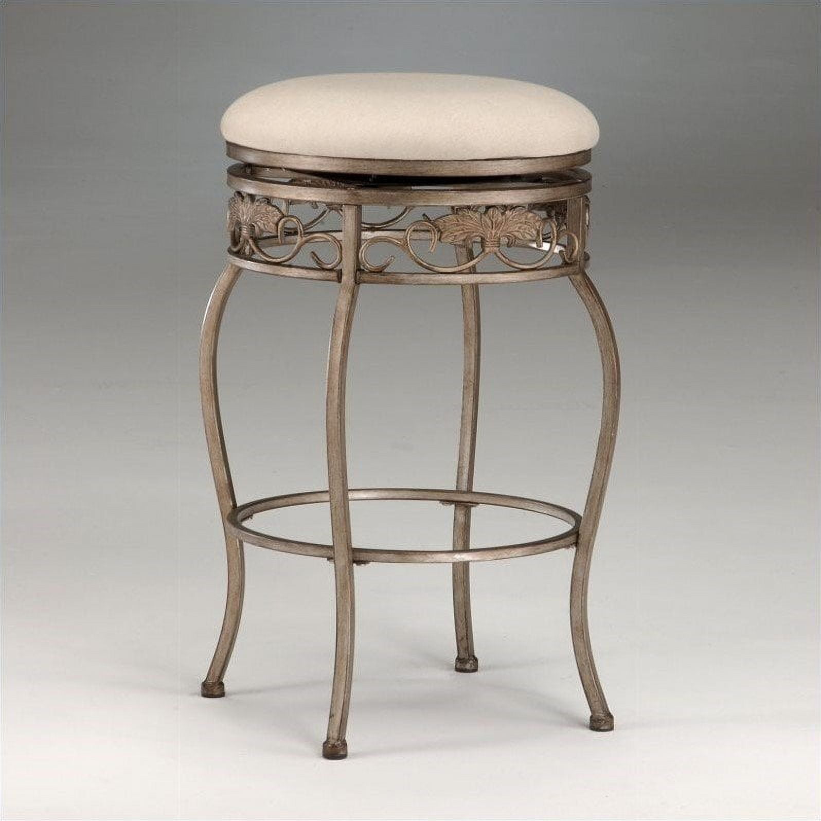 Hillsdale BordeauX 30" Backless Swivel Bar Stool in Bronze and White ...