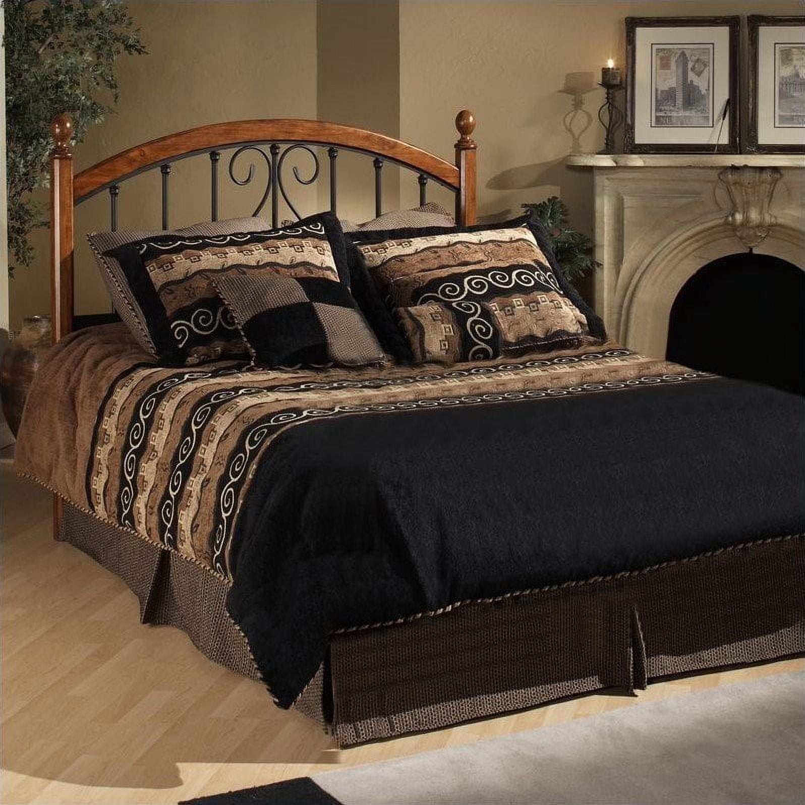 Hillsdale Furniture Burton Way Full/Queen Metal Headboard with Cherry ...