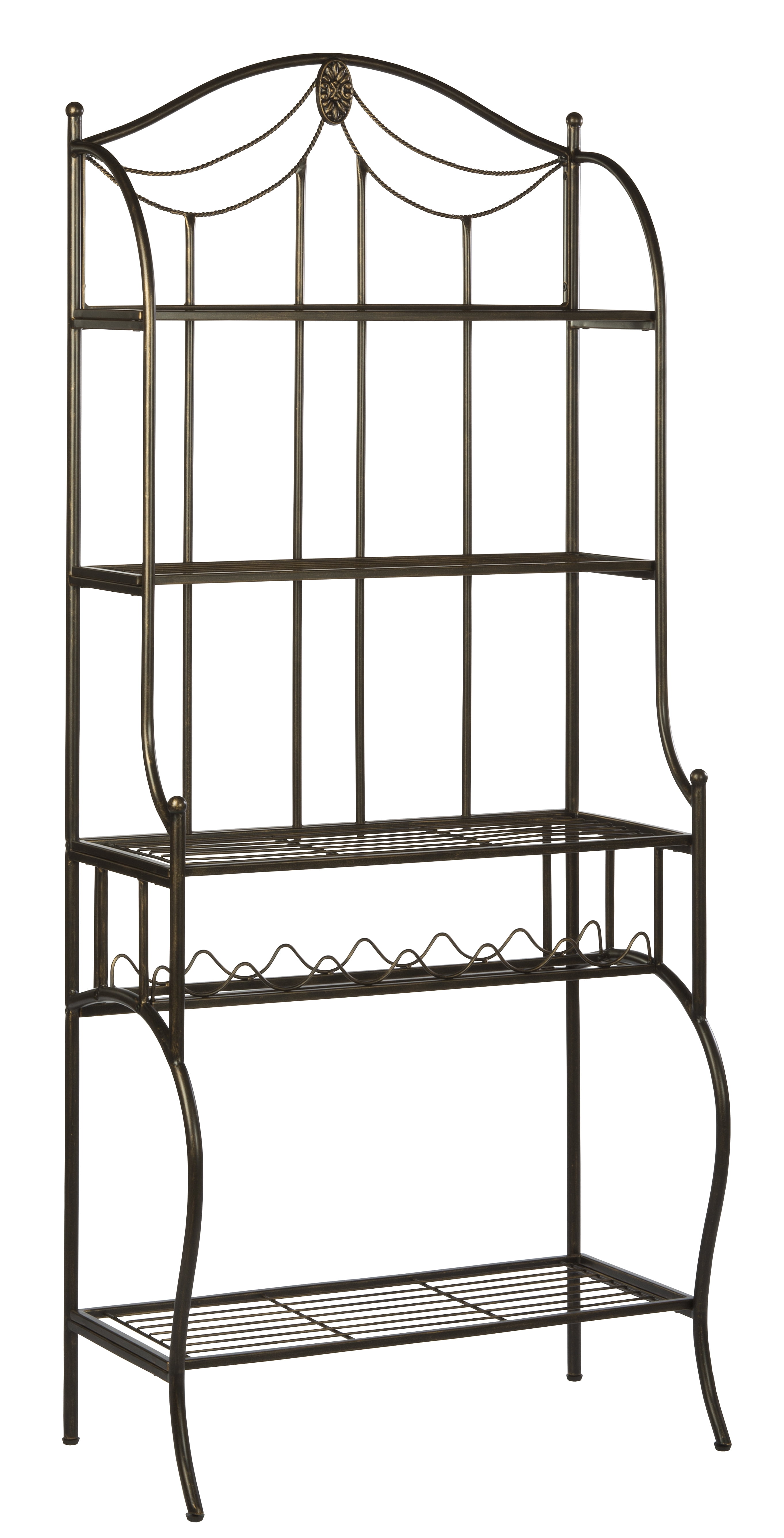 Hillsdale Furniture Camelot Metal Baker's Rack, Black Gold - Walmart.com