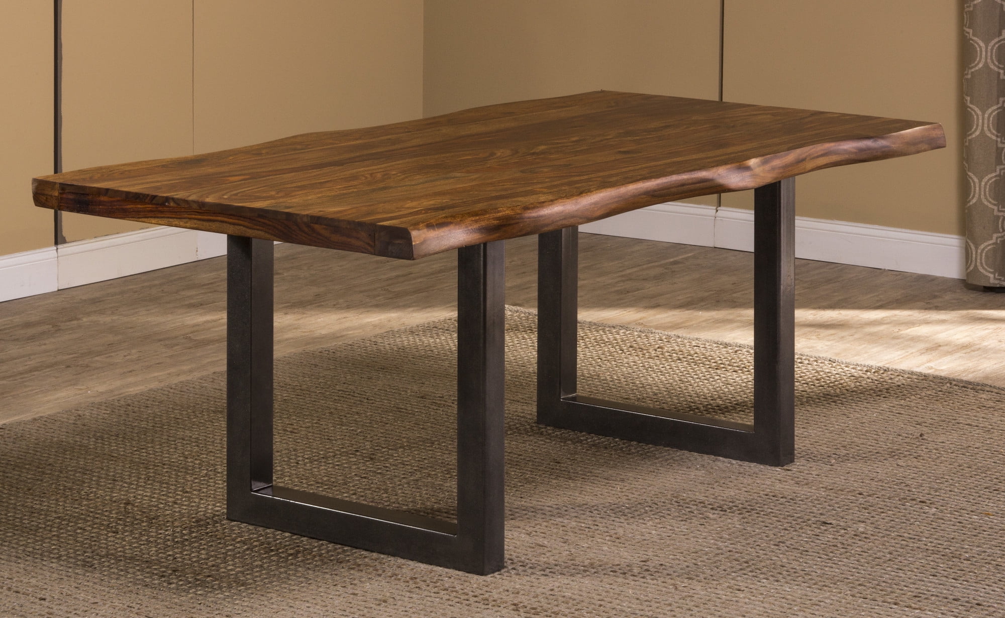 Hillsdale Furniture Natural Sheesham Wood Rectangle Dining Table with ...