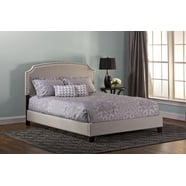 Premier Jordan Full Upholstered Platform Bed Frame, Taupe with Bonus ...