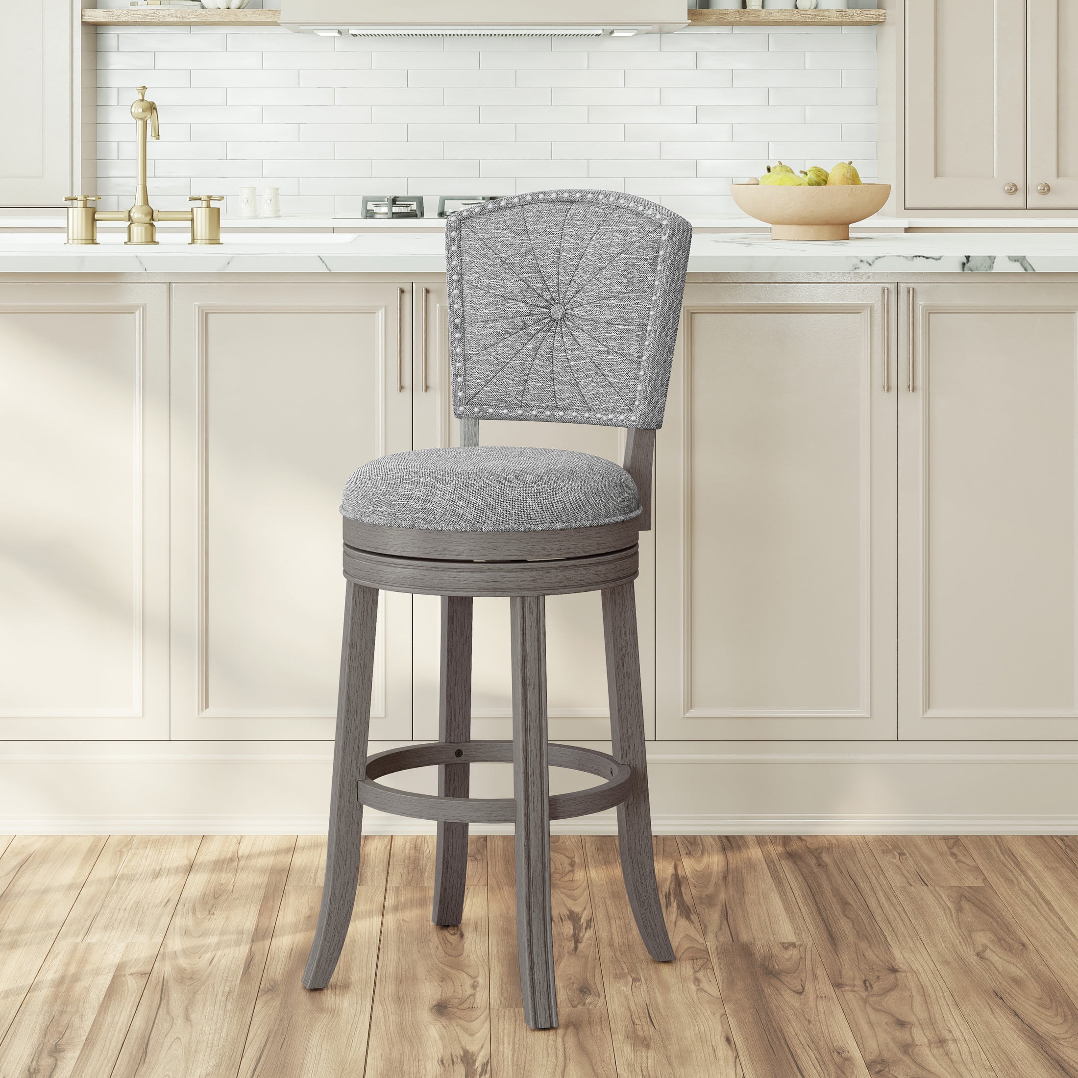 Hillsdale Furniture Santa Clara II Swivel Bar Height Stool, Antique ...