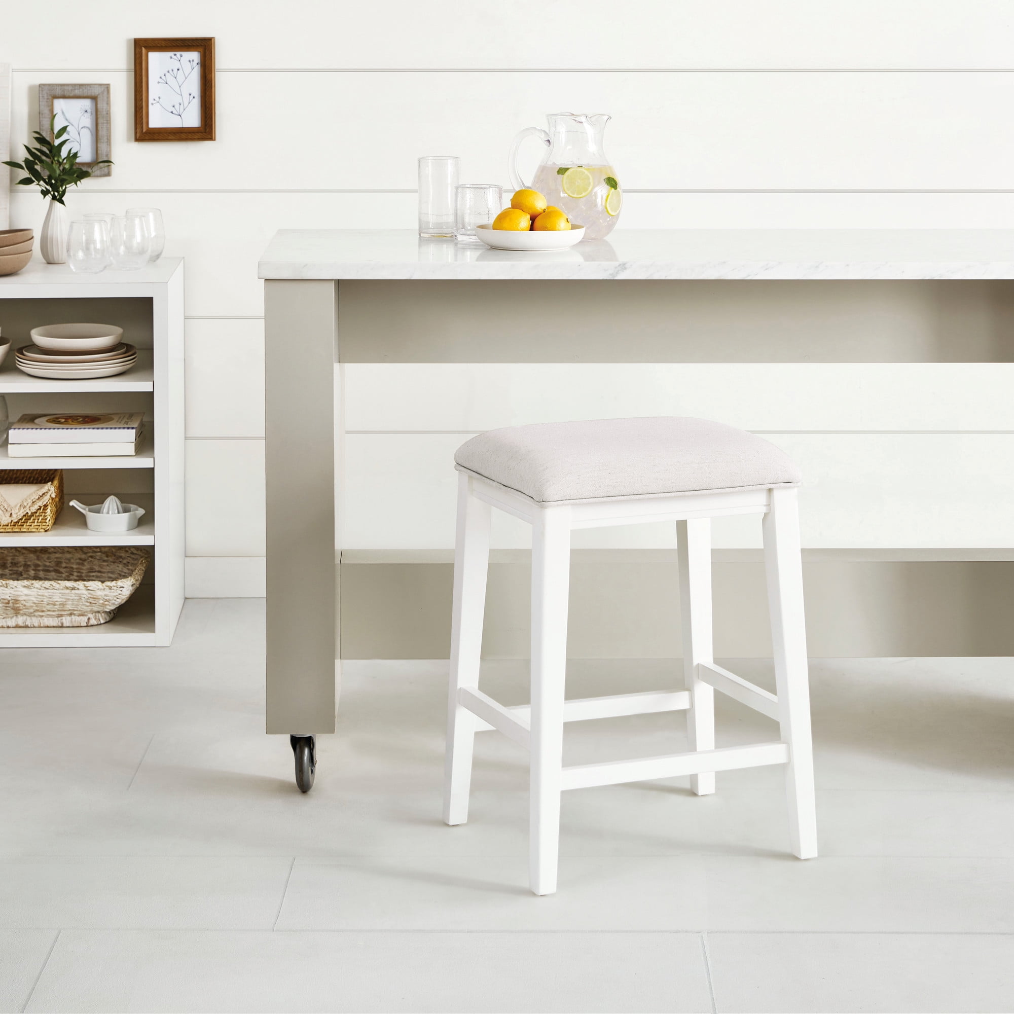 Hillsdale Furniture Shannon Wood Backless Counter Height Stool, White ...