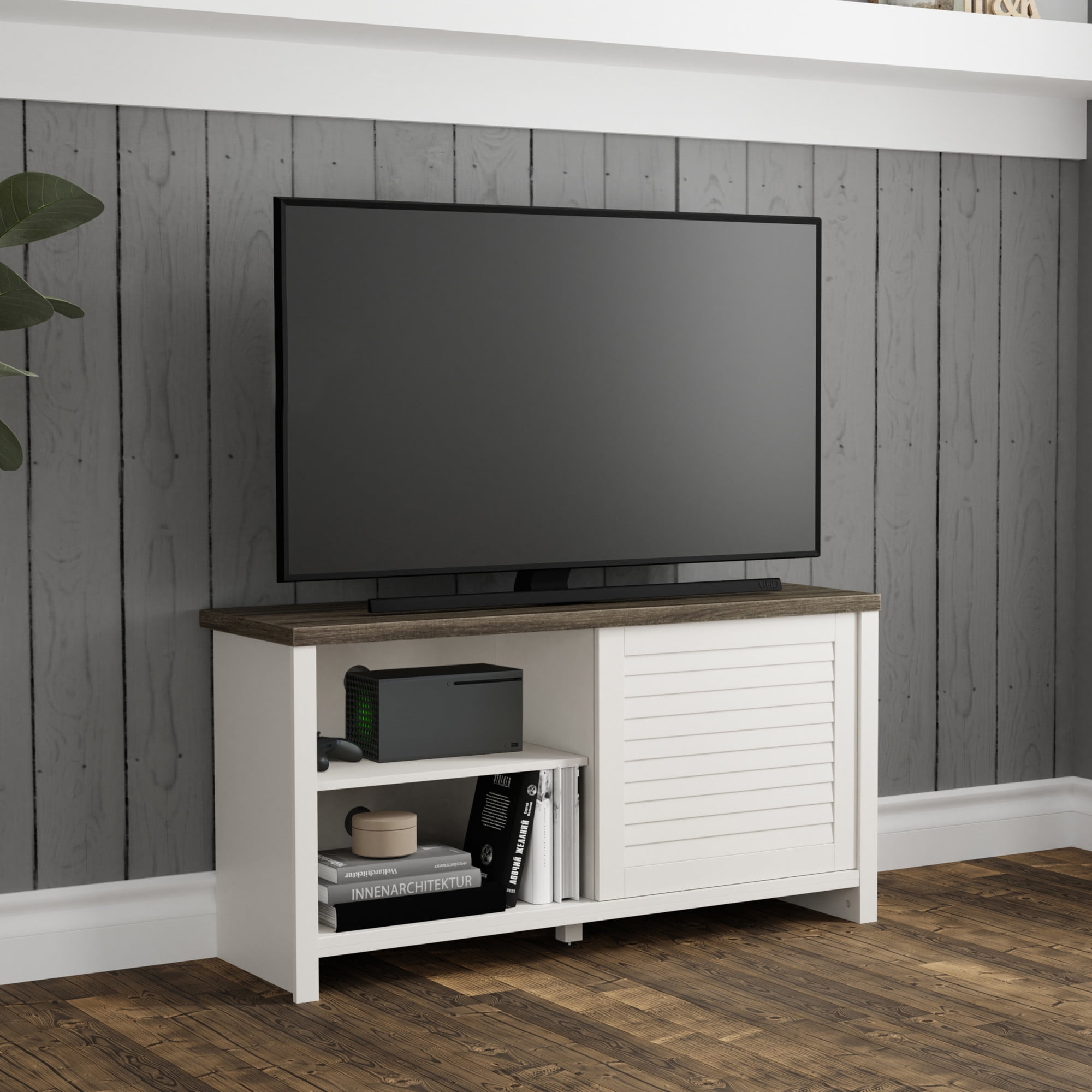Hillsdale Handerson 47 inch Wood TV Stand for Tv's up to 52", White ...