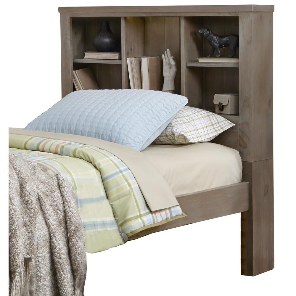 Hillsdale Highlands Cliffside Wood Twin Bookcase Headboard in Driftwood ...