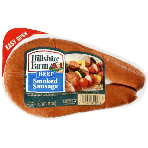 Hillshire Farm Smoked Beef Sausage, 14 Oz. - Walmart.com