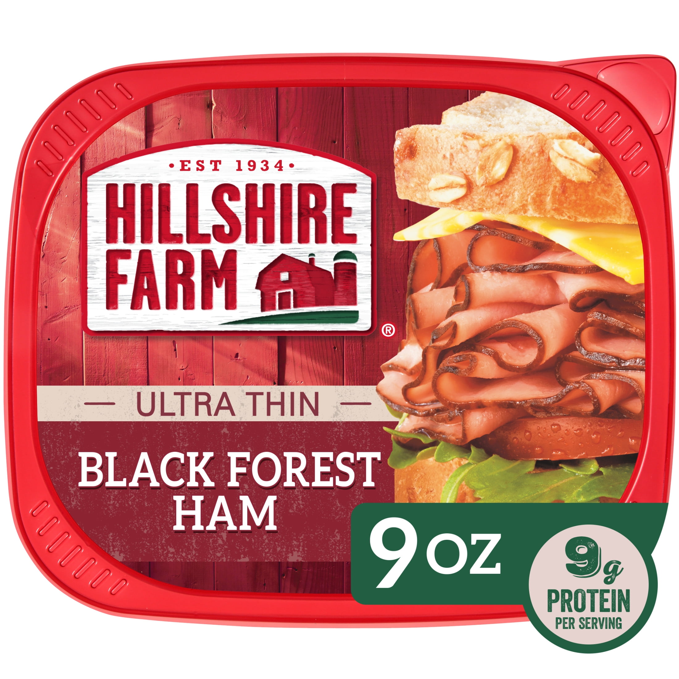 Hillshire Farm Ultra Thin Black Forest Ham Lunchmeat, 9 oz Plastic Tub ...