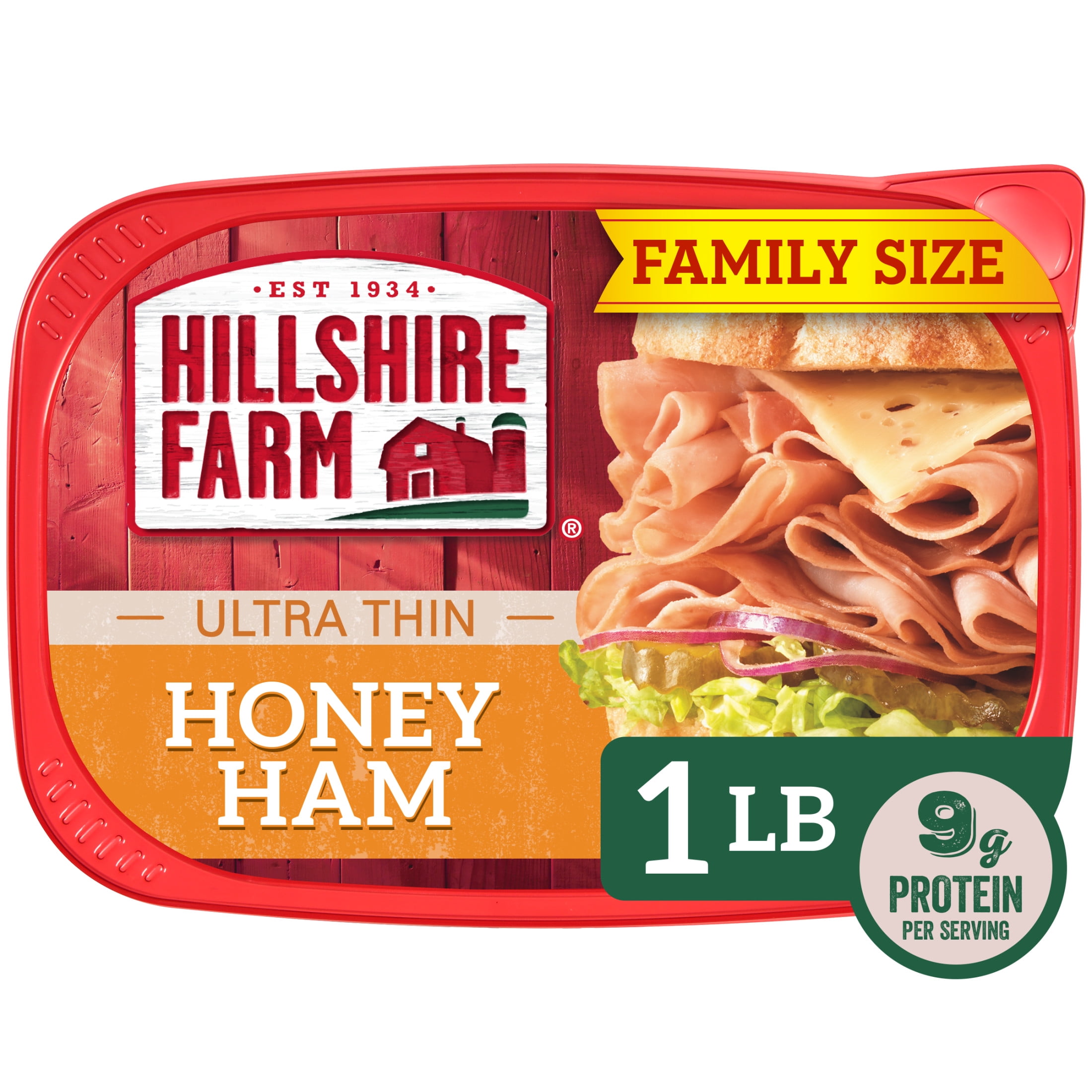 Hillshire Farm Ultra Thin Honey Ham Lunchmeat, 16 oz Plastic Tub ...