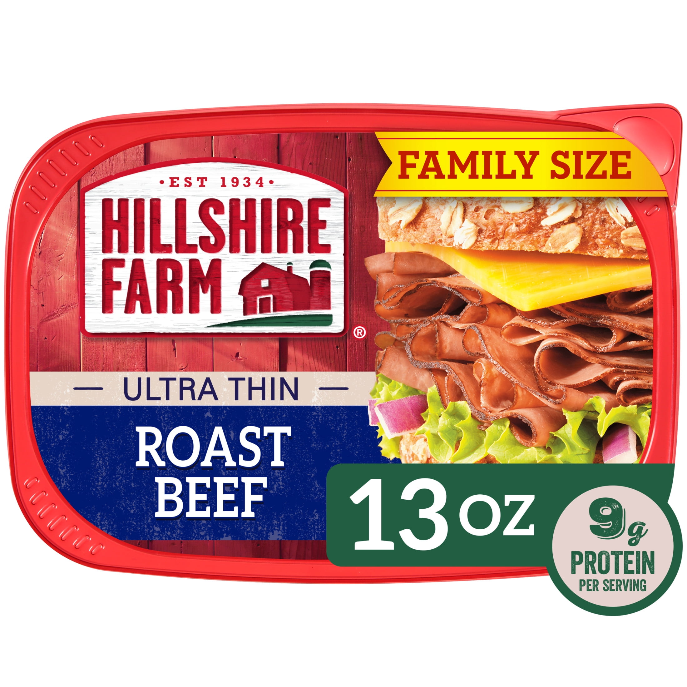 Hillshire Farm Ultra Thin Roast Beef Lunchmeat, 13 oz Plastic Tub ...