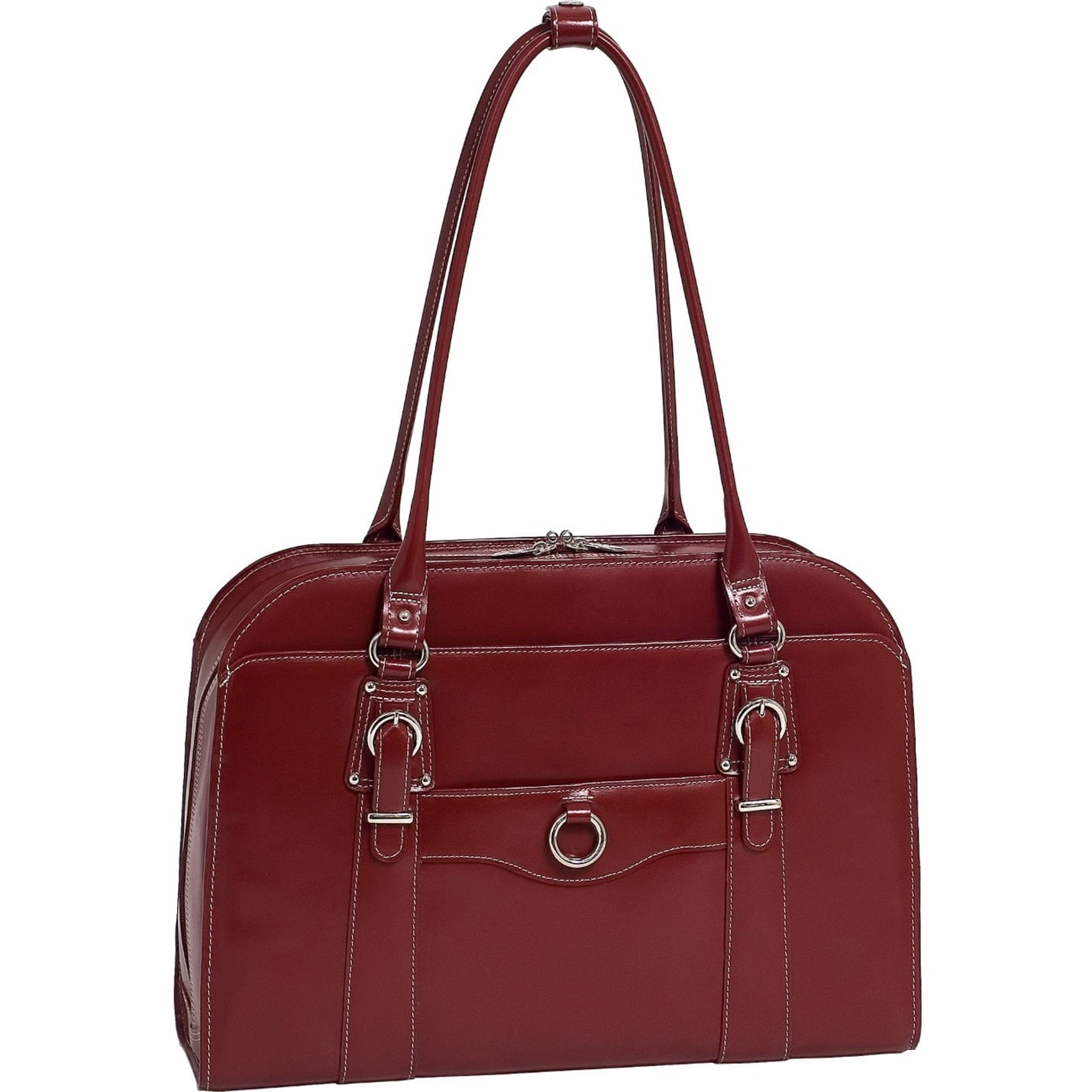 HILLSIDE | 14” Leather Laptop Briefcase - Walmart.com