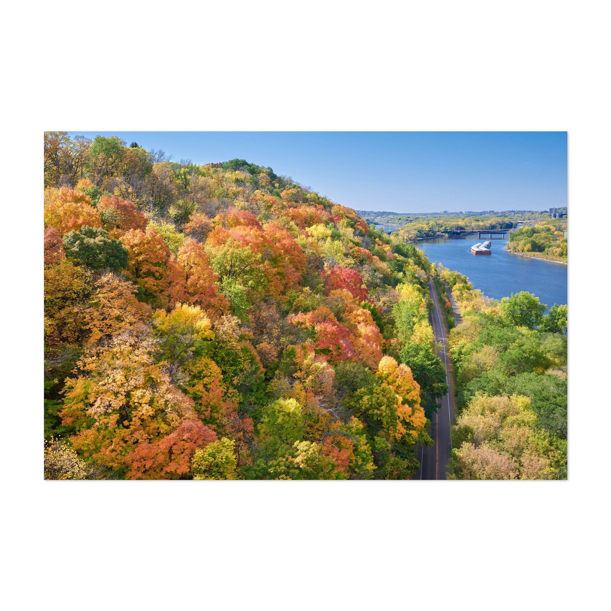 Hillside Overlooking the Mississippi - Photography Autumn Scenic Nature ...