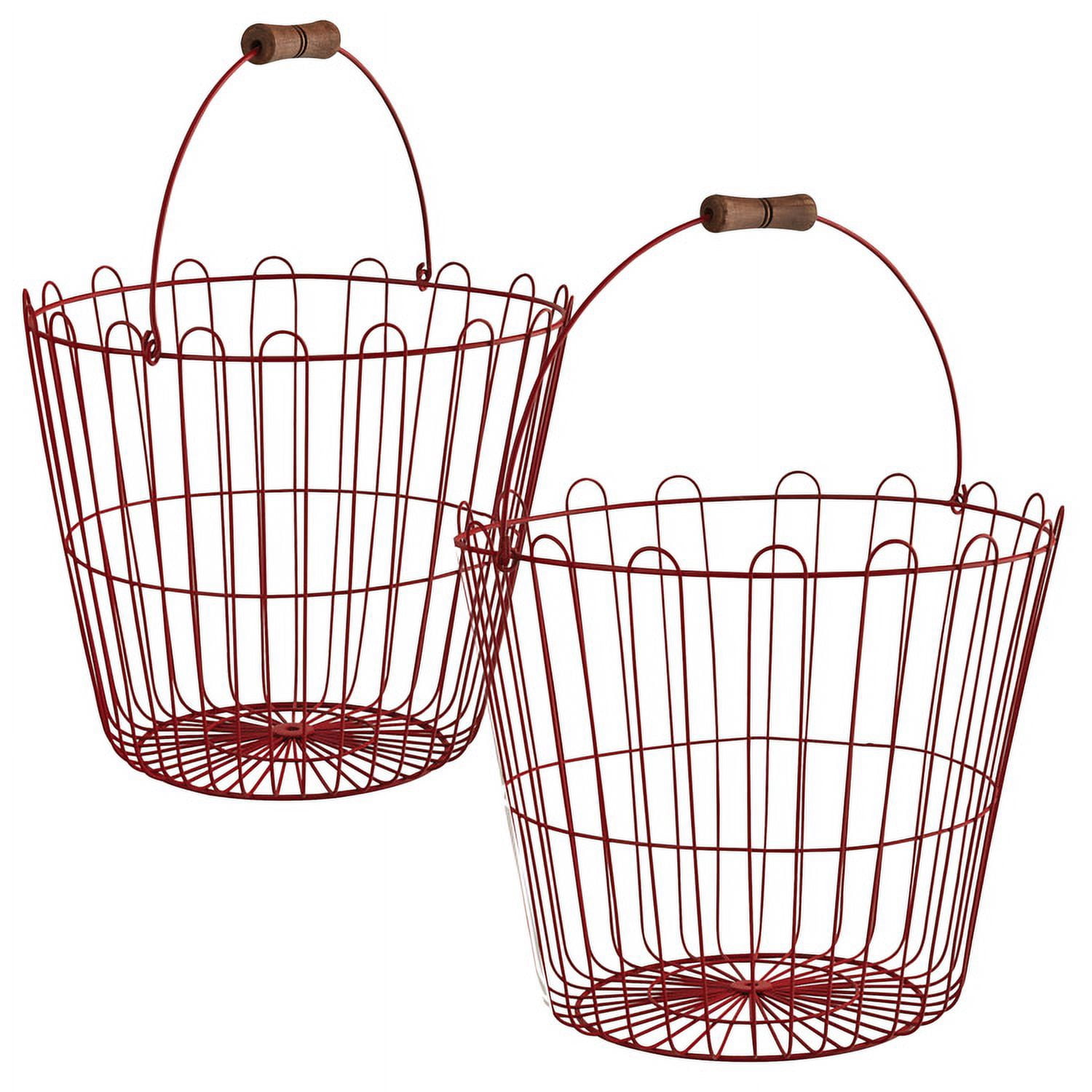 Hillside Red Baskets - Set Of 2 - Walmart.com