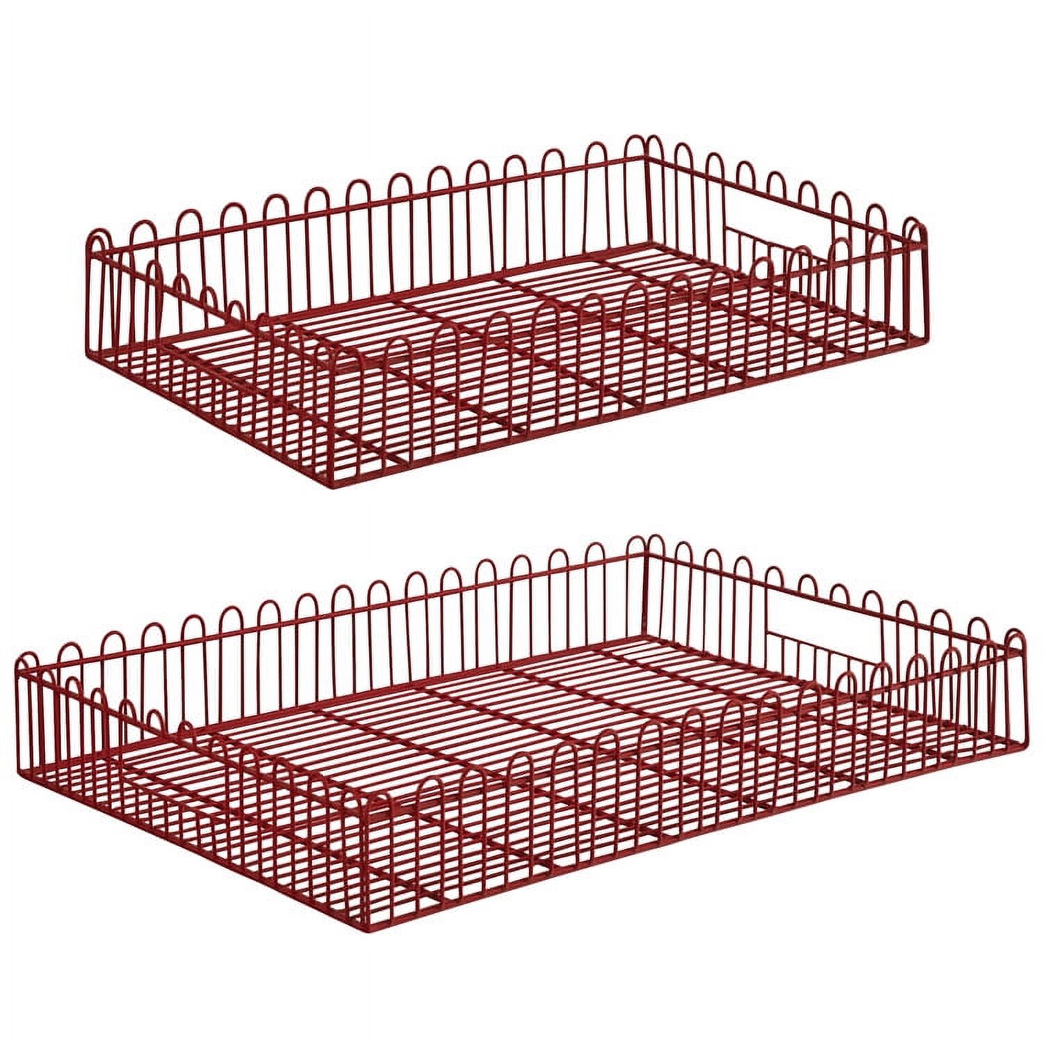 Hillside Red Trays - Set Of 2 - Walmart.com