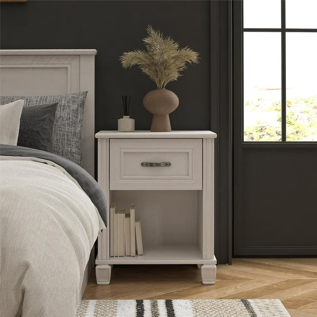 Ameriwood Home Hillview Nightstand, Ivory Oak - Walmart.com