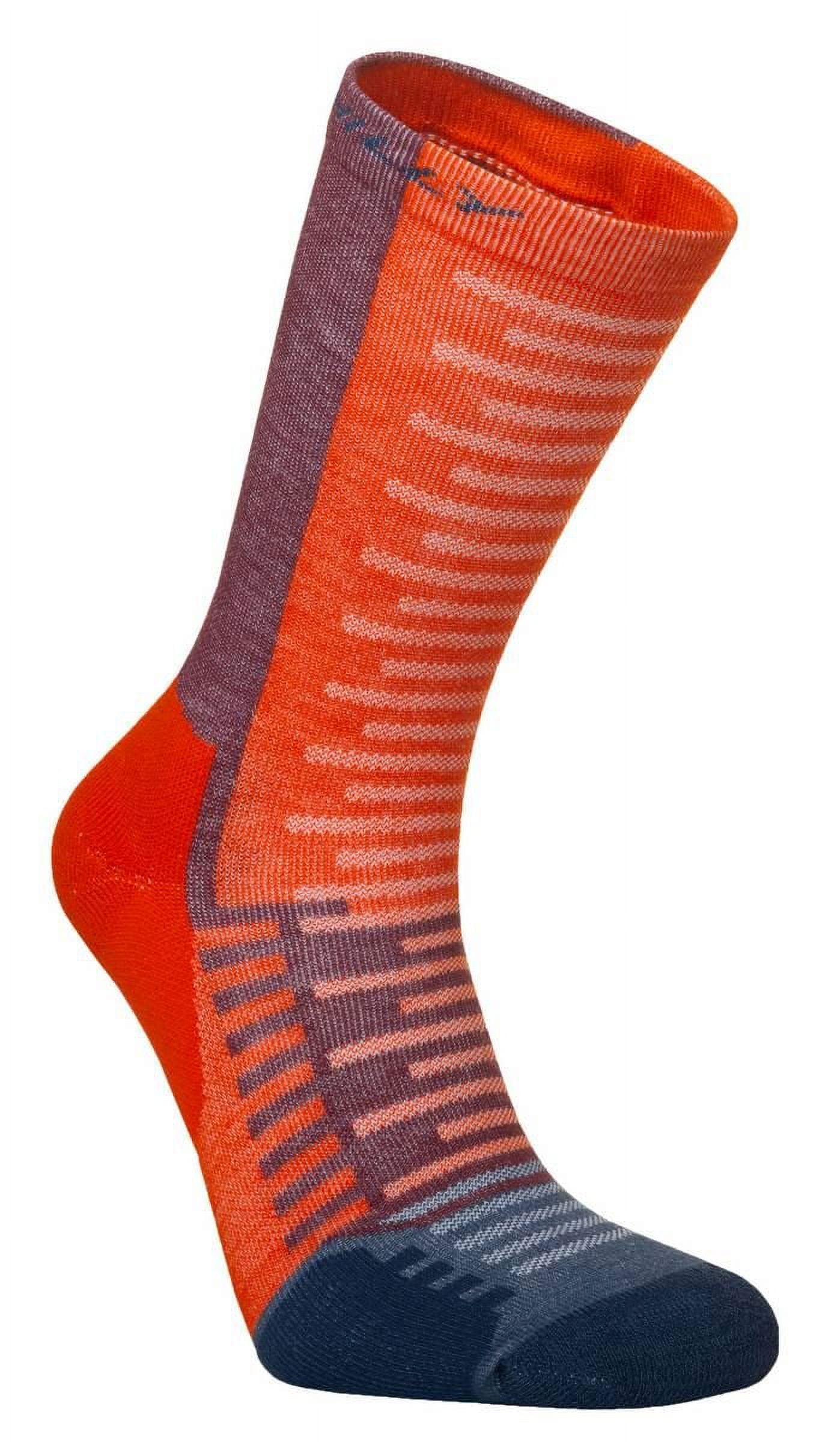 Hilly Active Crew Min Socks - Orange/Burgundy - Walmart.com