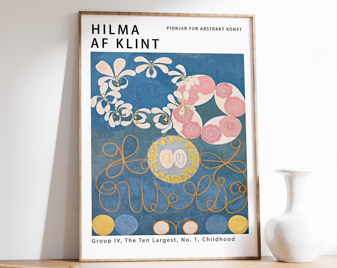 Hilma Af Klint Exhibition Poster, The Ten Largest Number 1 Childhood ...