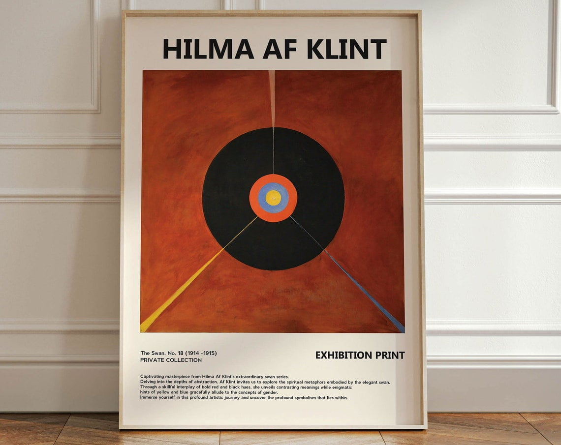 Hilma Af Klint Exhibition Wall Art Print, Neutral Beige Abstract ...