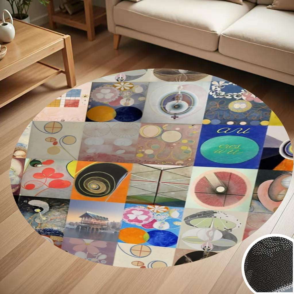 Hilma Af Klint Montage Round Carpet Living Room Bedroom Home Decoration Coffee Table Mat Lounge ...