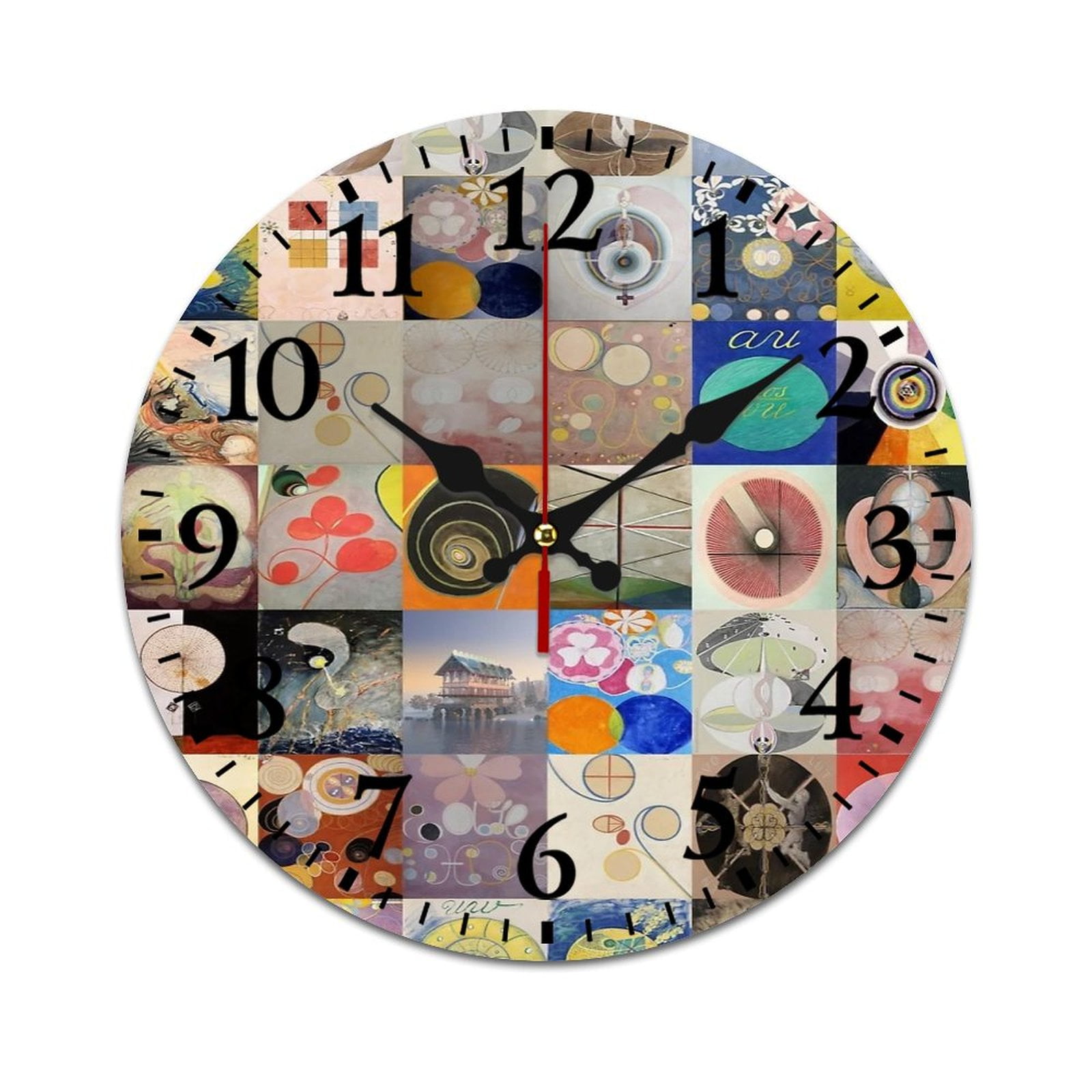 Hilma Af Klint Montage Wall Clock Modern Design Clocks Wall Hanging ...
