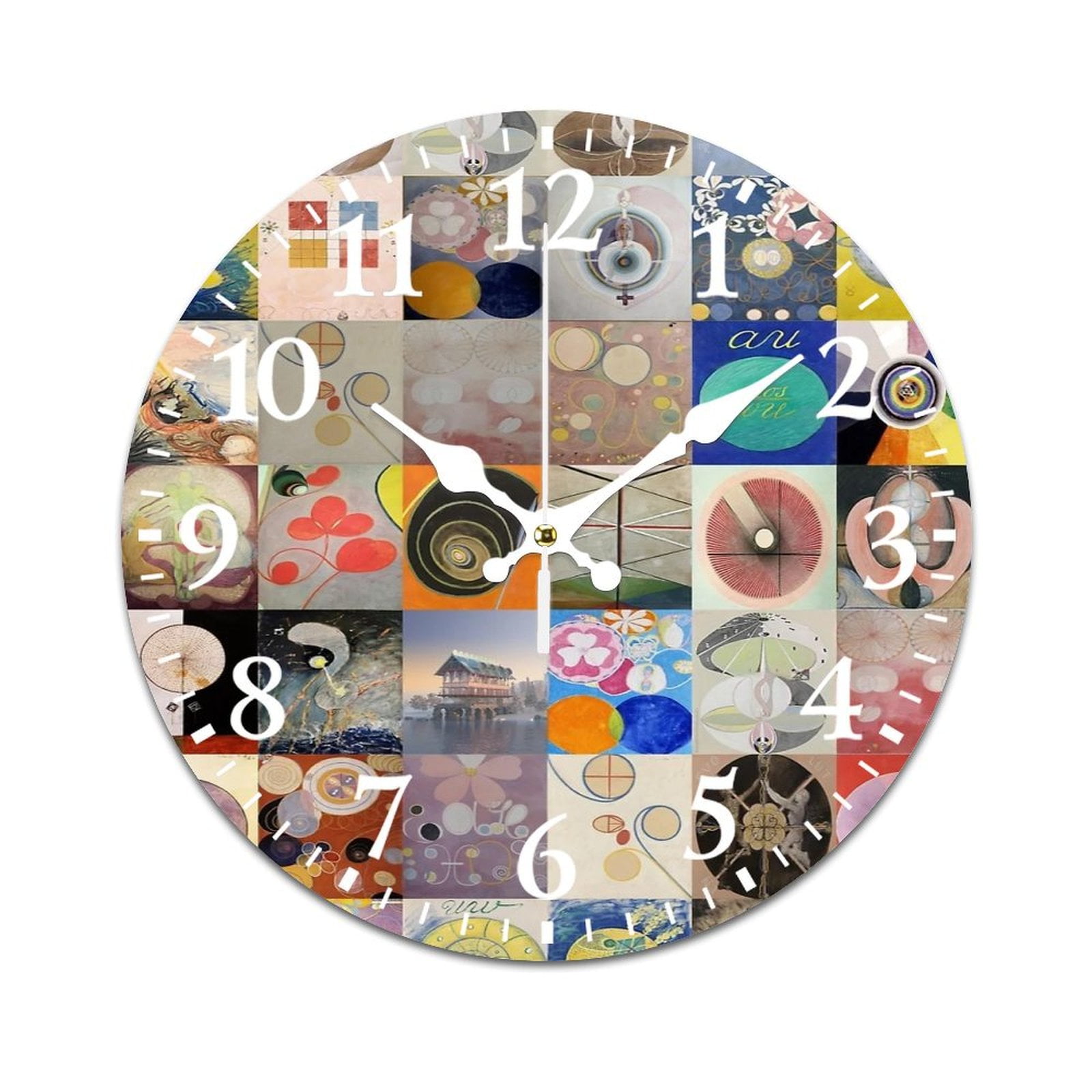 Hilma Af Klint Montage Wall Clock Modern Design Clocks Wall Hanging ...