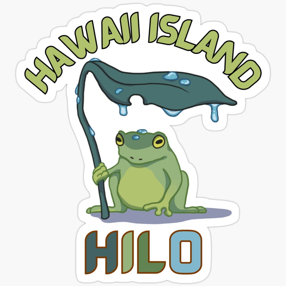 Hilo Hawaii Island Sticker Phone Decal Water Bottle Stickers Car Decals ...