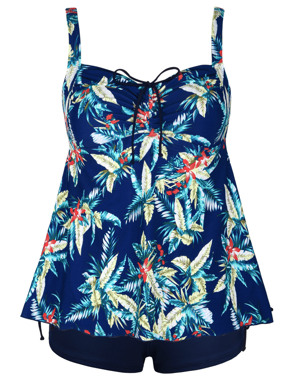 Hilor Tankini Bathing Suits for Women Plus Size Swimsuit Retro Paisley ...