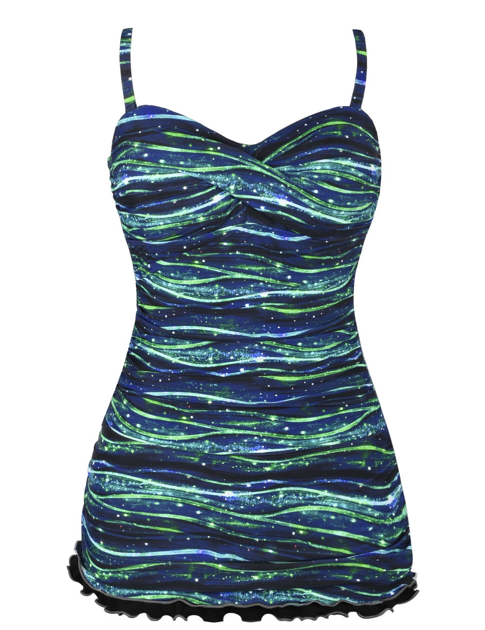 Hilor Women One Piece Swimsuit Tummy Control Bathing Suits Ruffle ...