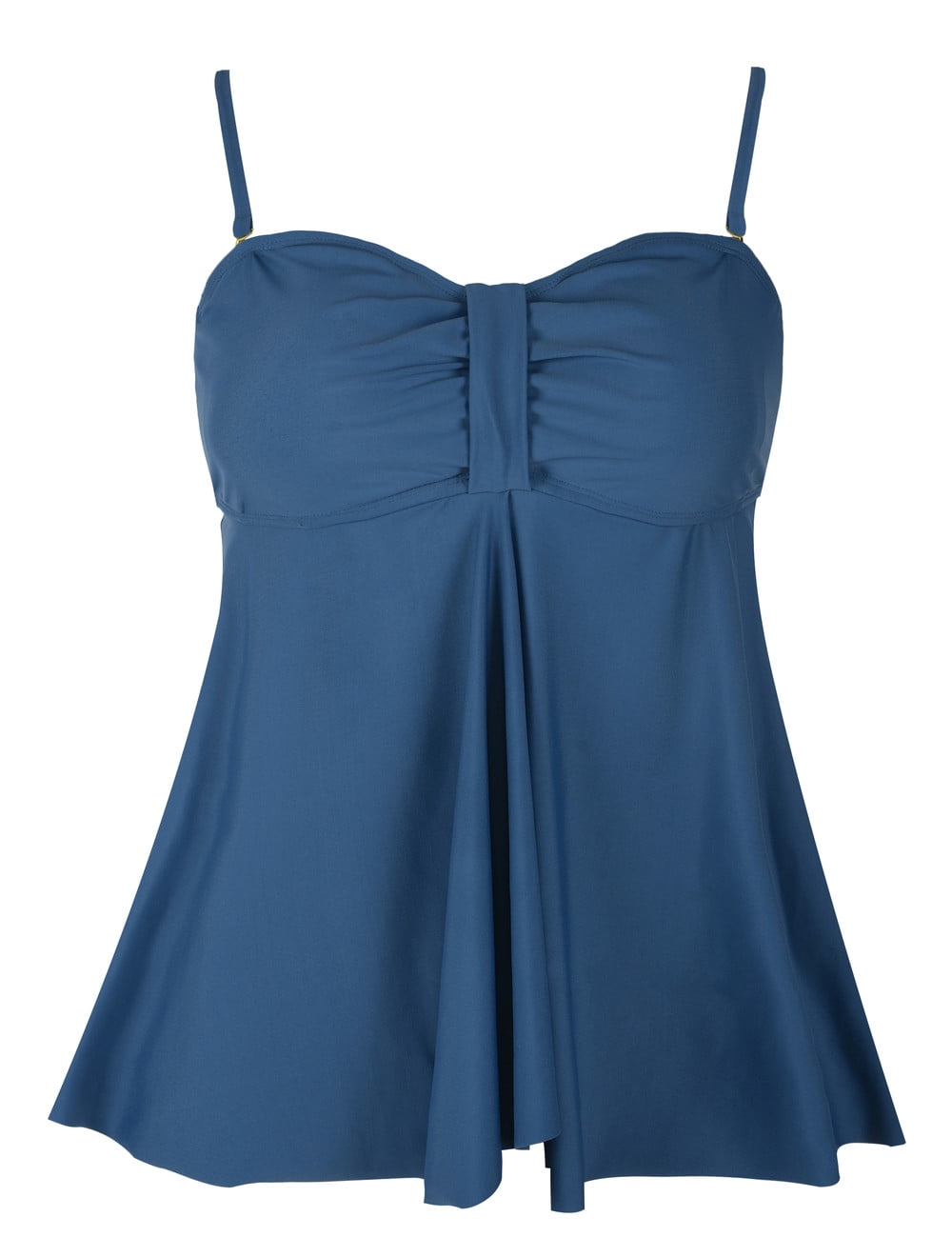 Hilor Women's Flyaway Tankini Top Bandeau Swimsuit Flowy Bathing Suit ...