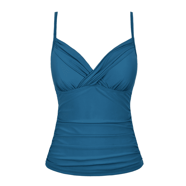 Hilor Women's Tankini Tops Ruched Swimsuits Tummy Control Swimwear ...