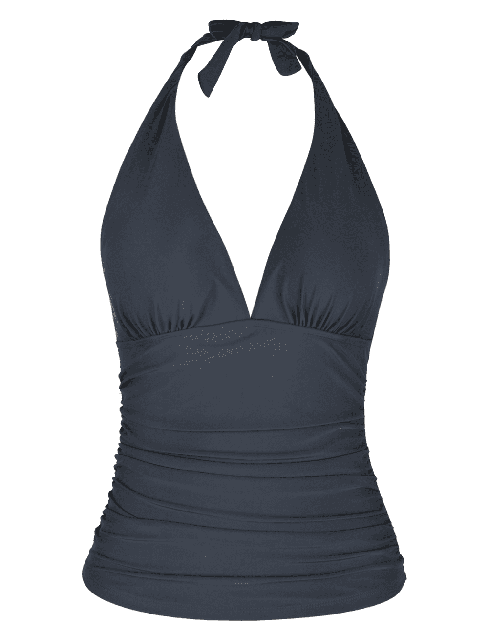 Hilor Womens Bathing Suit Tops Plunging V Neck Halter Swimwear Top ...