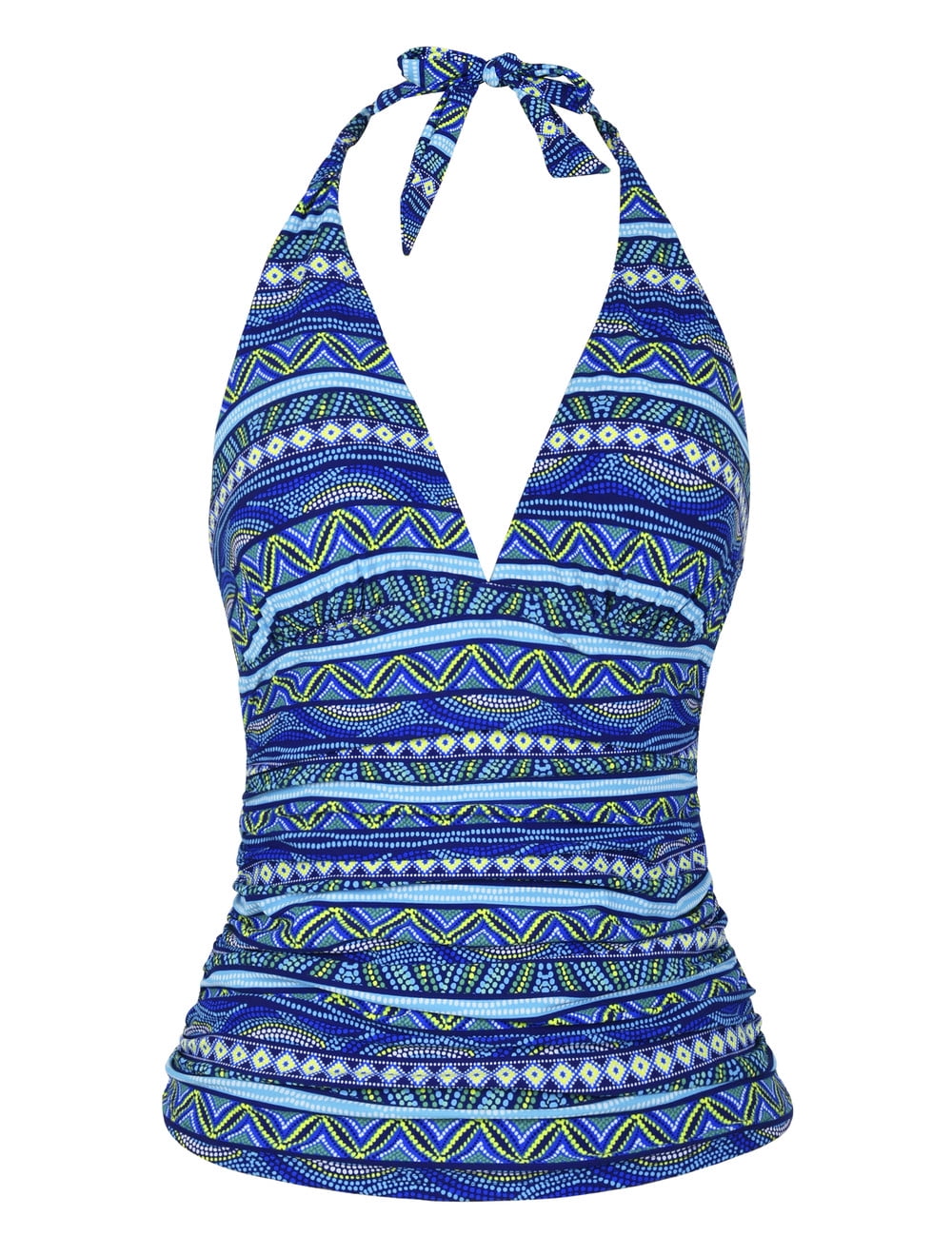 Hilor Womens Bathing Suit Tops Plunging V Neck Halter Swimwear Top ...