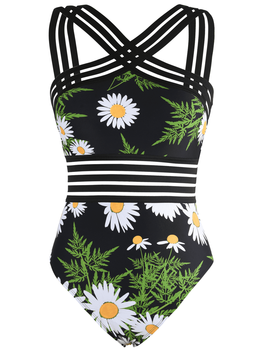 Hilor Womens One Piece Swimsuits Front Crossover Bathing Suits Slimming ...