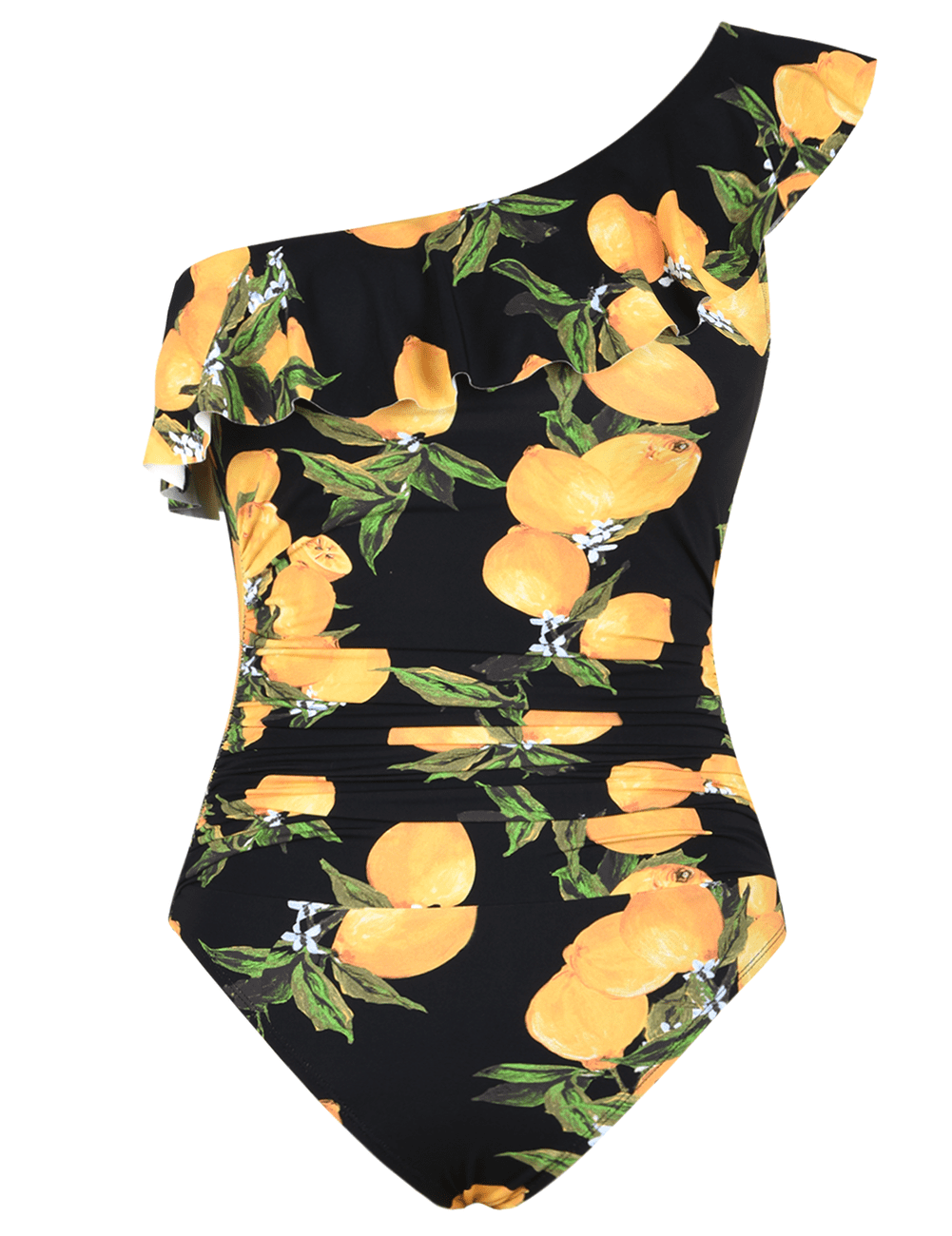 Hilor Womens One Piece Swimsuits One Shoulder Swimwear Asymmetric ...