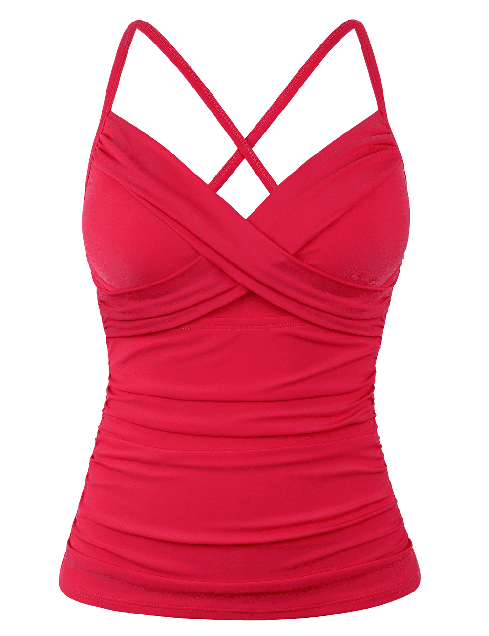 Hilor Womens Underwire Tankini Top Swimwear Twist V Neck Swimsuits ...