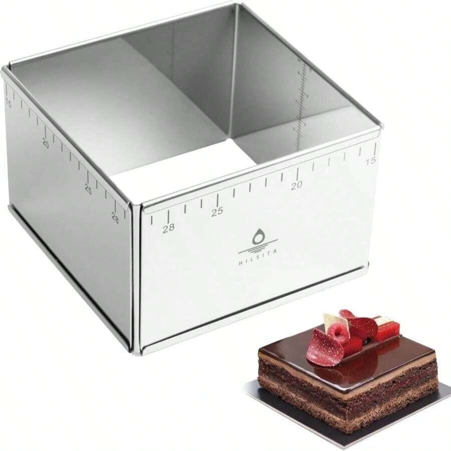 Hilsita Adjustable Rectangle Mousse Cake Ring Mold - Extendable ...