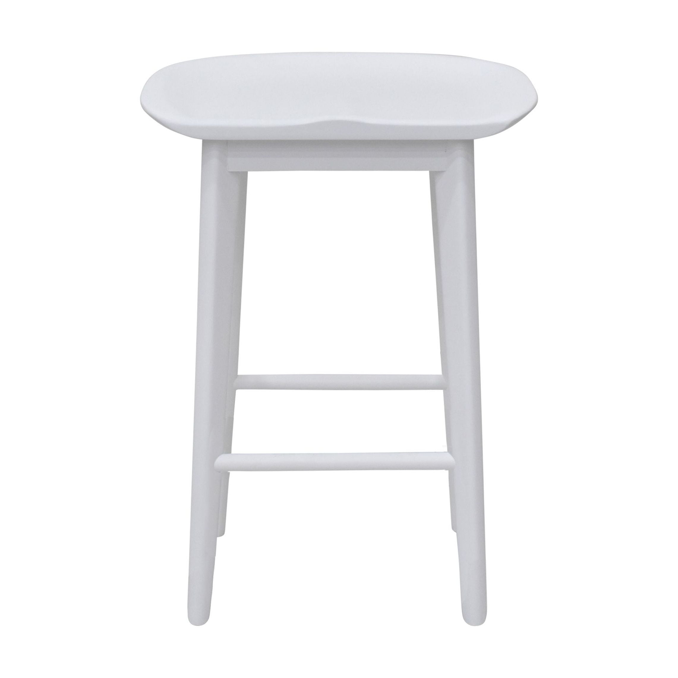 Hilton White Counter Stool - Modern Solid Wood Kitchen Stool for Bar or ...
