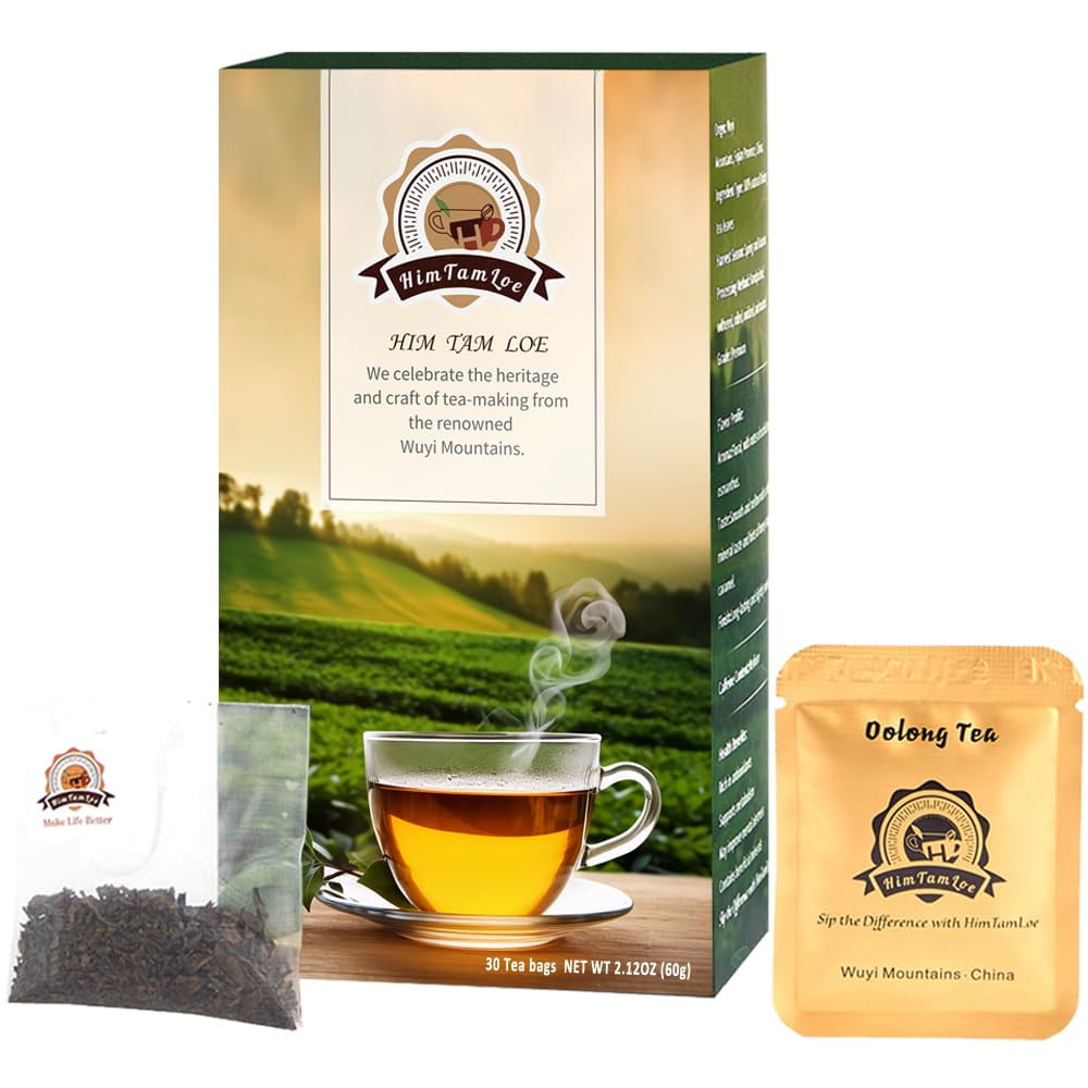 HimTamLoe 100% Natural TWE5 Breakfast Oolong Tea Bags, Non-GMO Unsweetened Black Tea, Lower ...