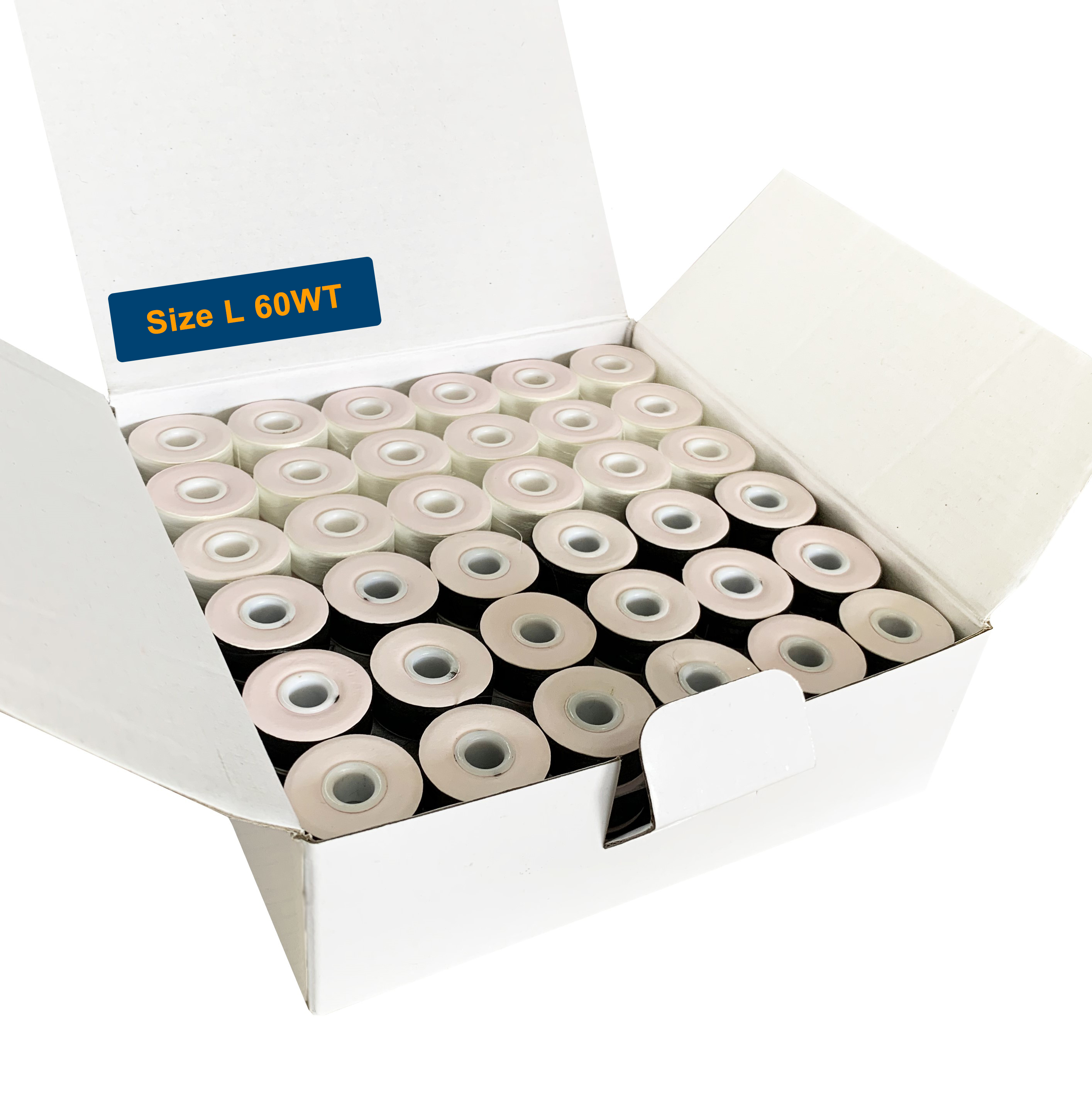 Threadart Prewound Embroidery Bobbins - 144 Count Per Box - Black ...