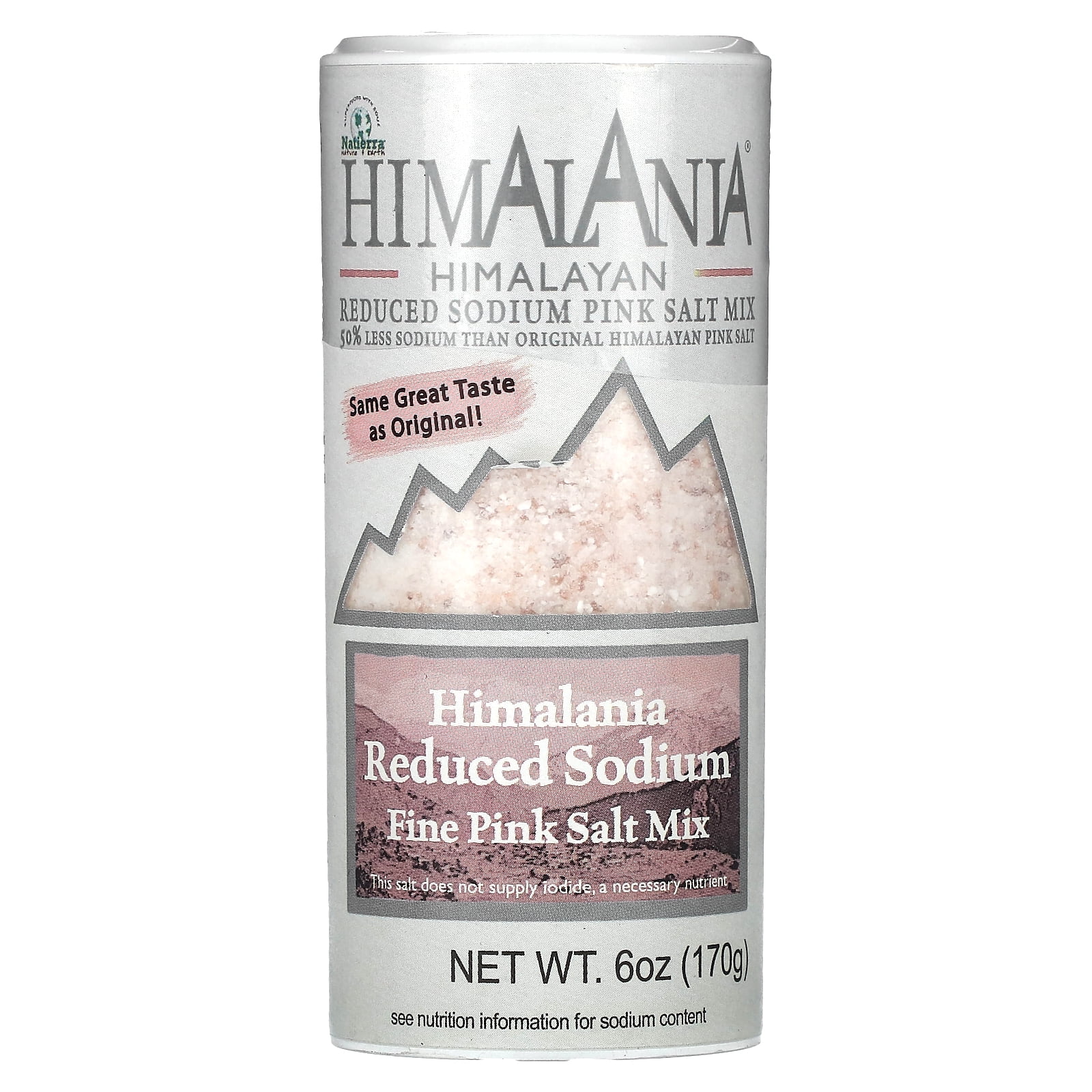 Himalania Himalayan Reduced Sodium Fine Pink Salt Mix, 6 oz (170 g ...