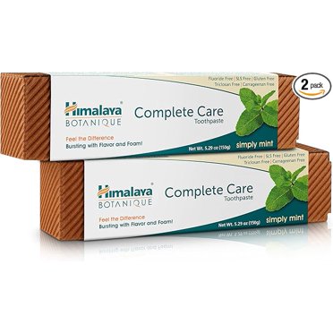 Himalaya Herbal Mint Fresh Gel Toothpaste, Fluoride Free, Plaque ...