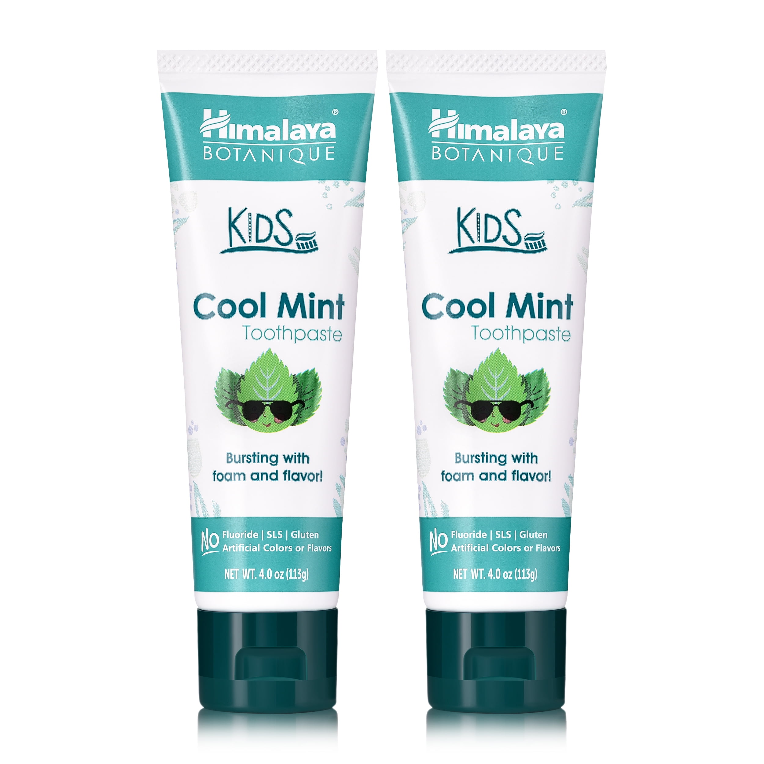 Himalaya Botanique Kids Toothpaste, Herbal, Cool Mint Flavor, Neem ...