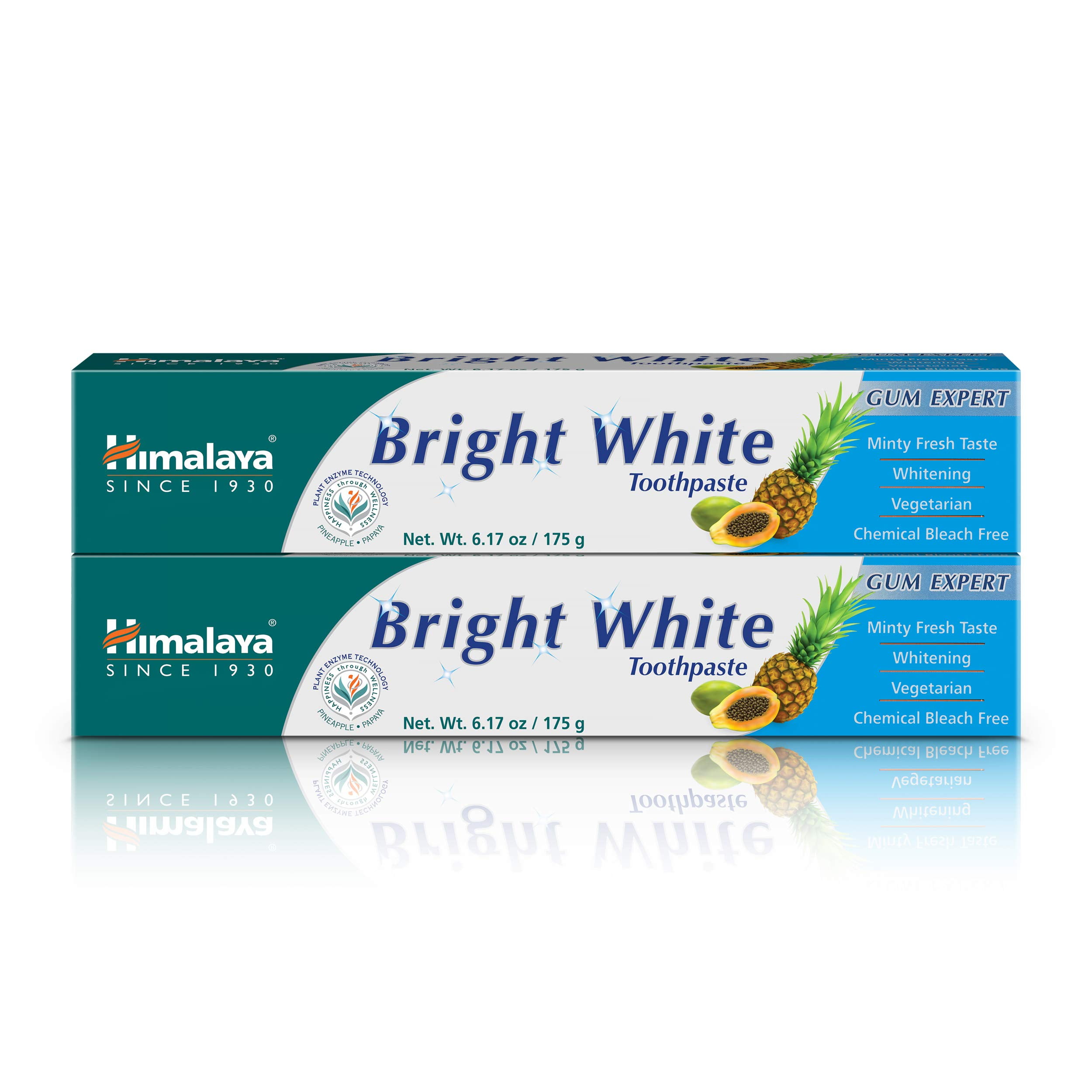 Himalaya Bright White Toothpaste, Fluoride Free to Reduce Plaque ...