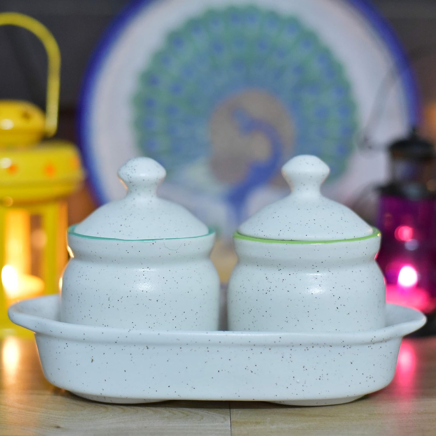The Himalaya Craft Ceramic Barni Set Pickle jar Multipurpose Barni for ...