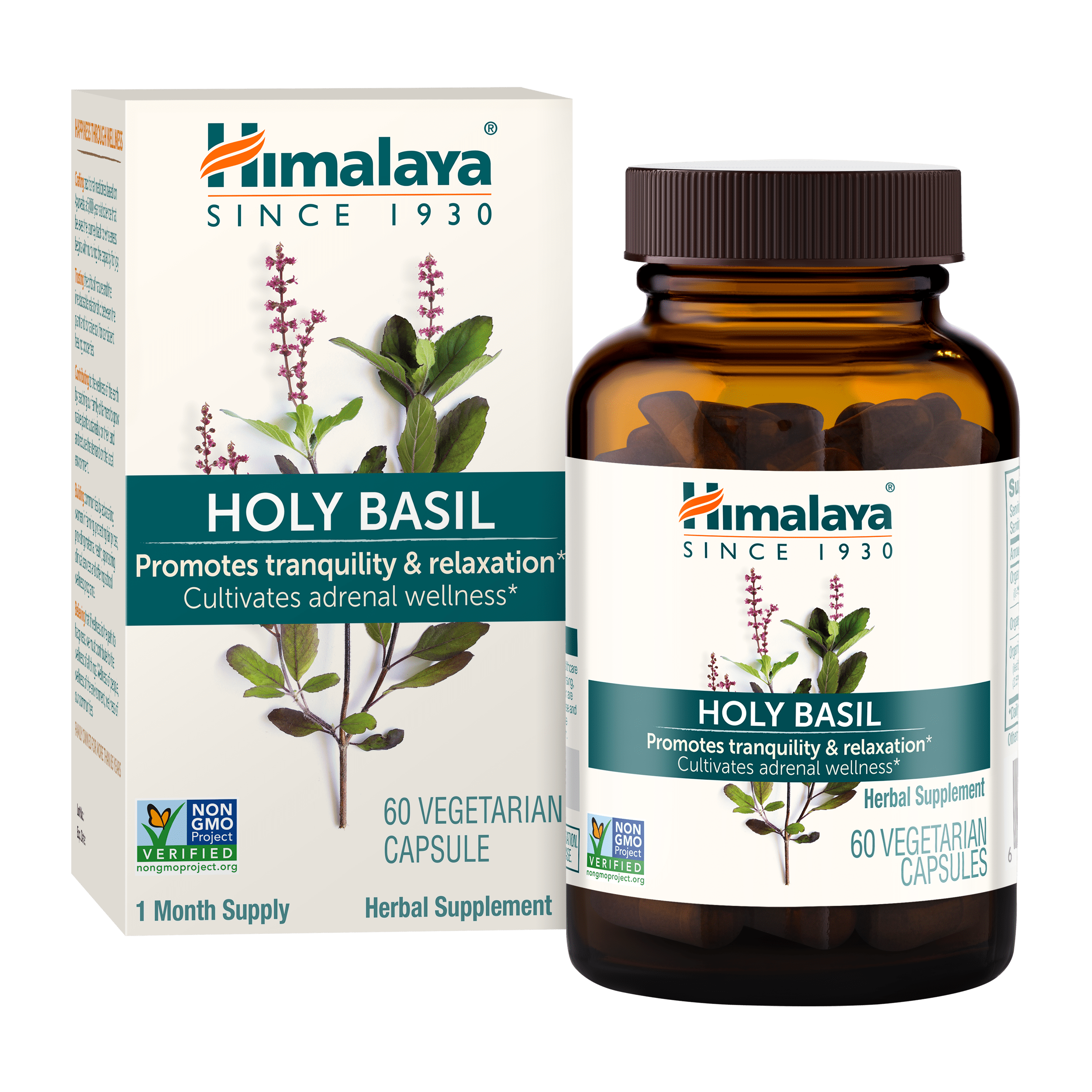 Himalaya Holy Basil Herbal Supplement Pills for Stress Relief ...