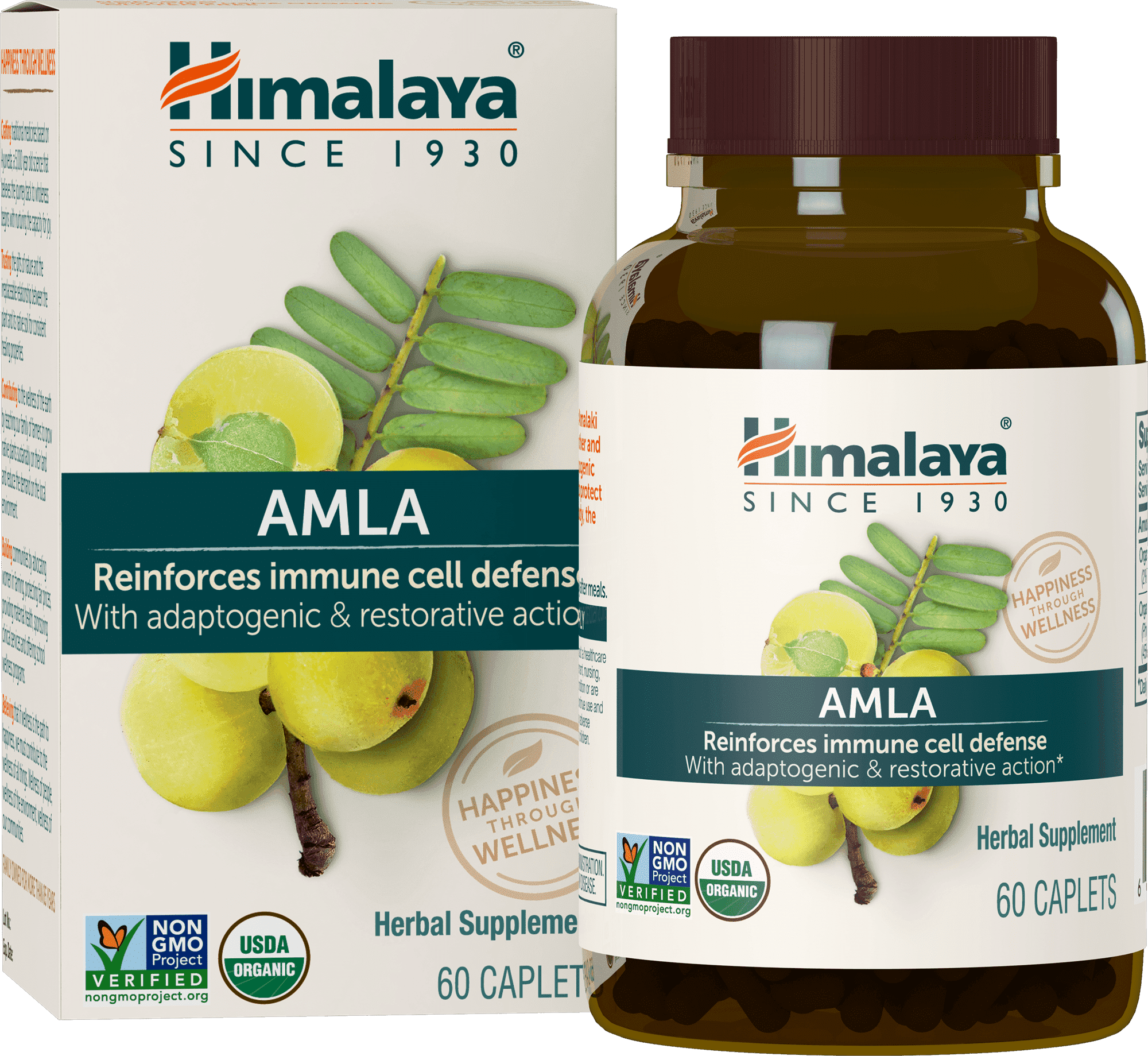 Himalaya Organic Amla Herb Supplement, Immune Support, Vegan, 60 ...