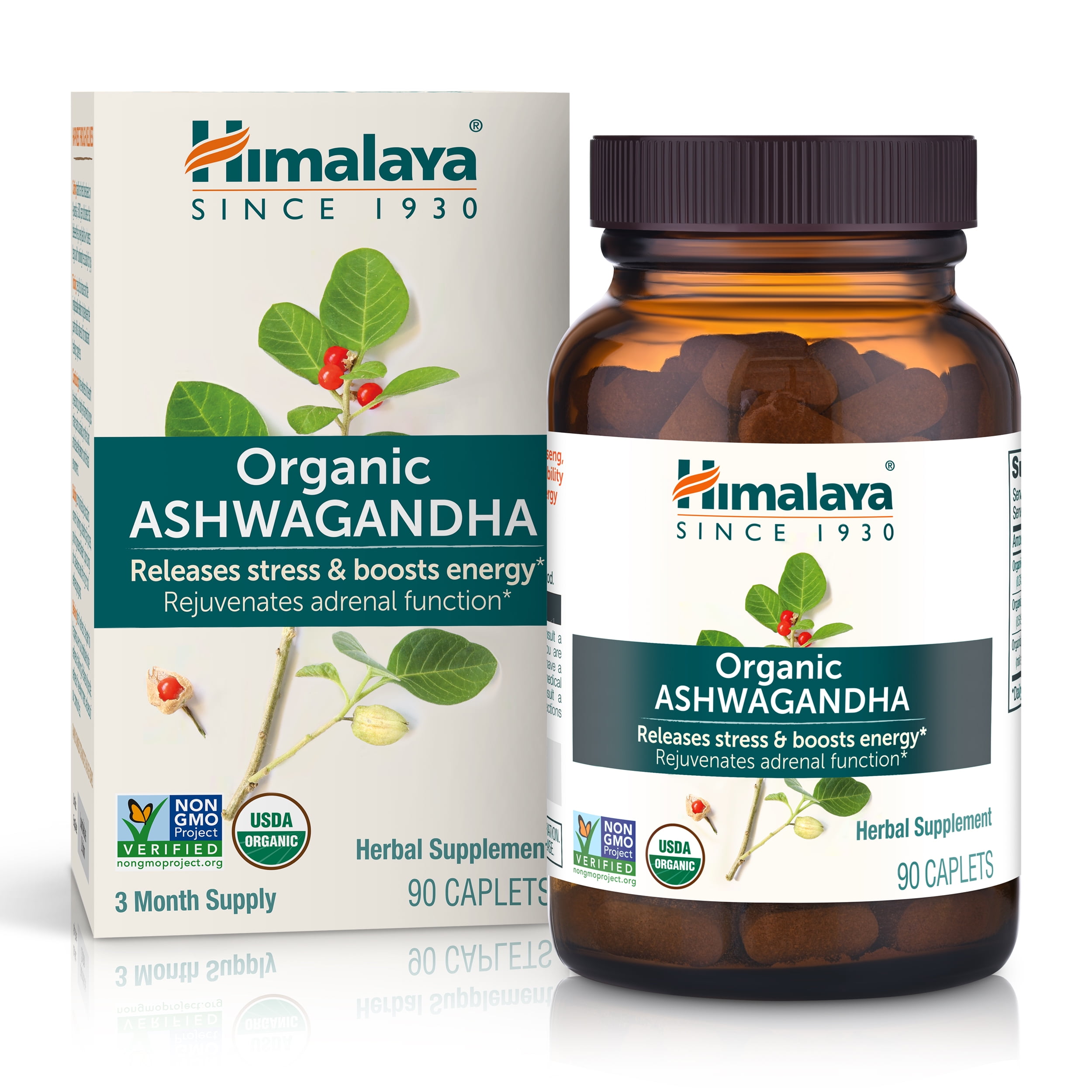 Himalayan Organic Ashwagandha, 90 Count, Stress & Anxiety Relief ...