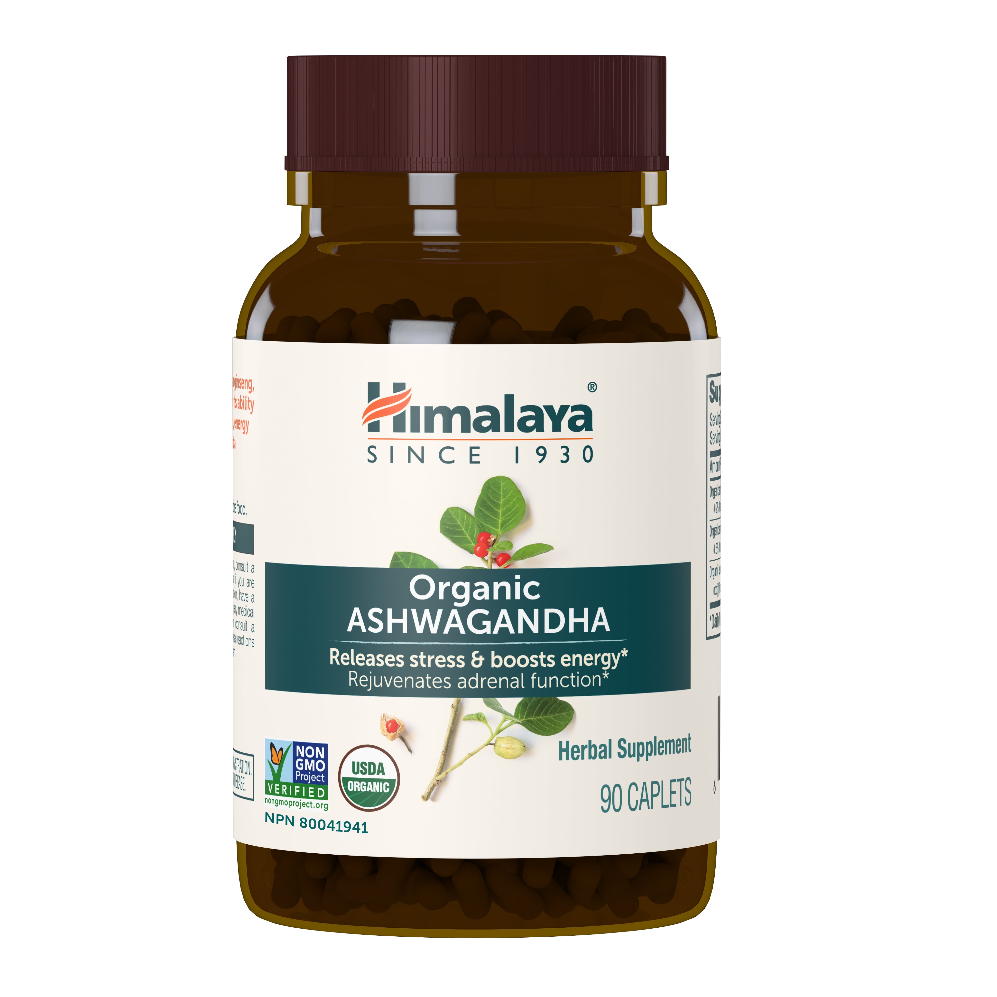 Himalayan Organic Ashwagandha, 90 Count, Stress & Anxiety Relief ...