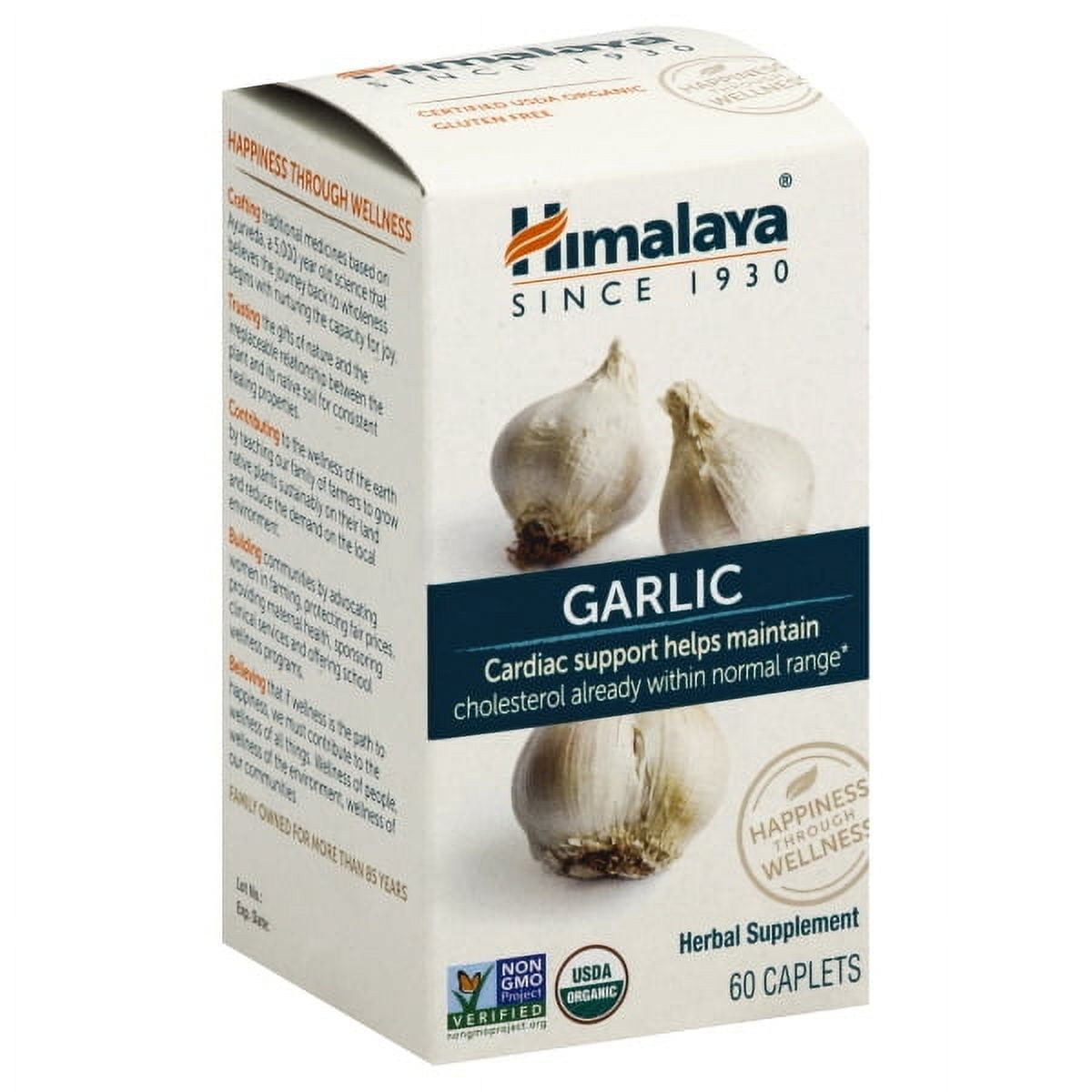 Himalaya Organic Garlic, for Total Heart Health, Cholesterol and Immune ...