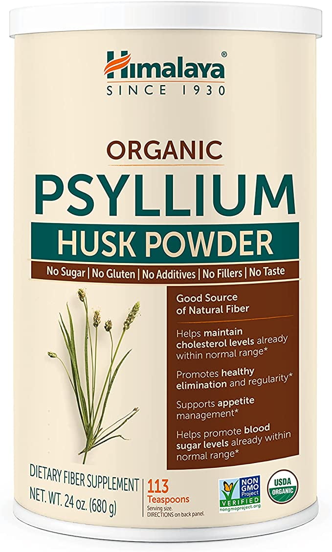Himalaya Organic Psyllium Husk Powder for Daily Fiber, Weight ...
